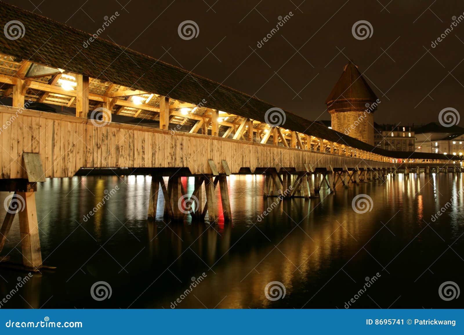 Bridge Kapell Luzern Switzerland Fotografering för Bildbyråer - Bild av ...