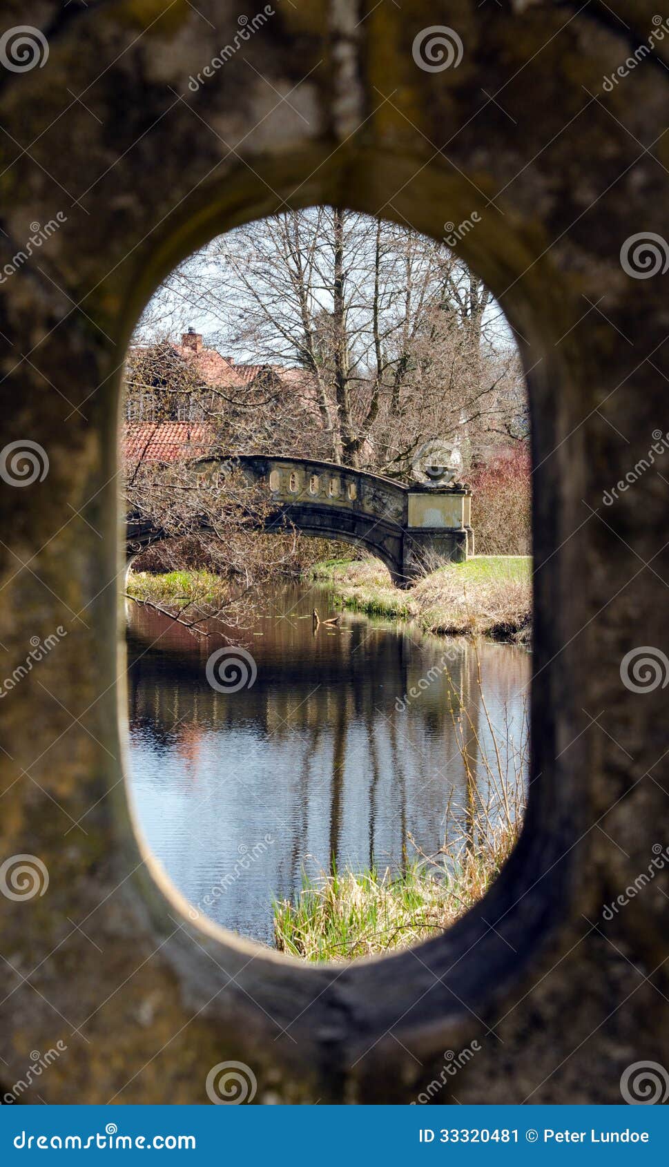 Bridge through keyhole stock image. Image of arcitecture - 33320481
