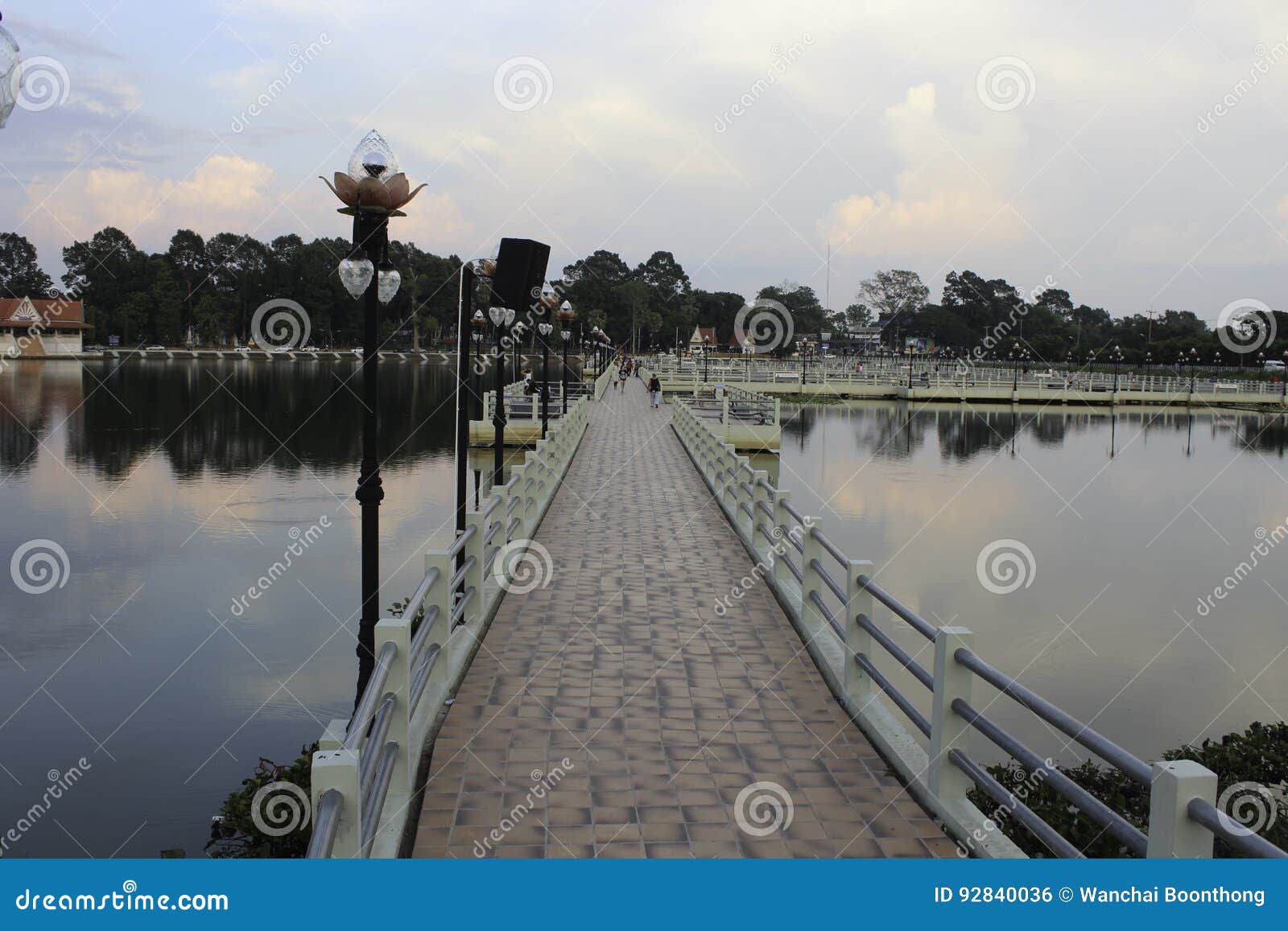 Bridge on lagoon stock photo. Image of walkway, water - 92840036