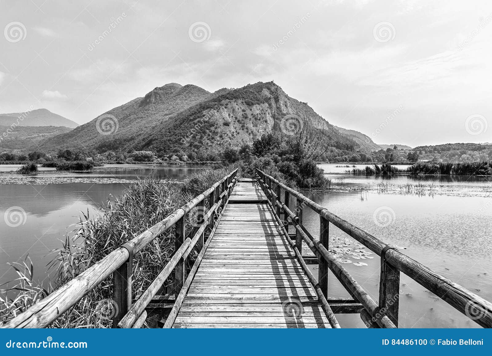 Bridge on Lake stock photo. Image of mountain, reflection - 84486100