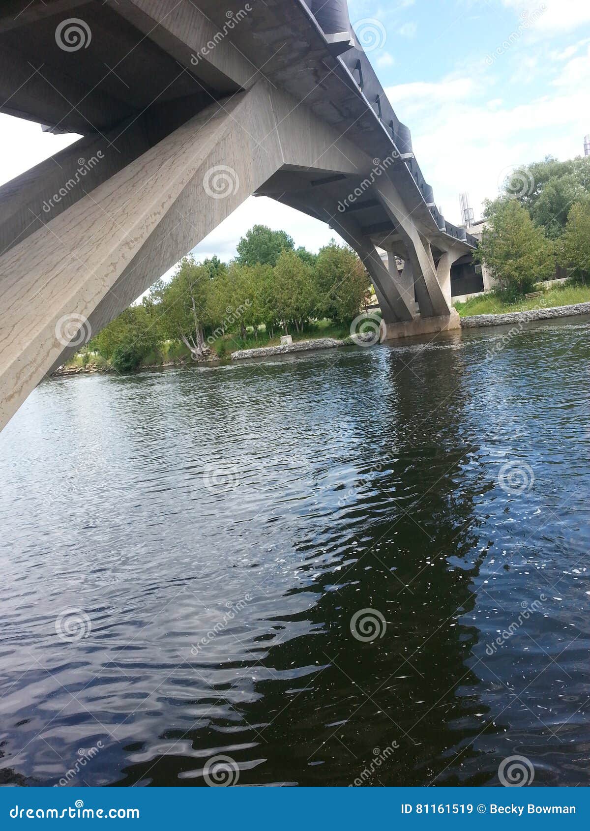 Bridge stock image. Image of concrete, lake, river, trees - 81161519