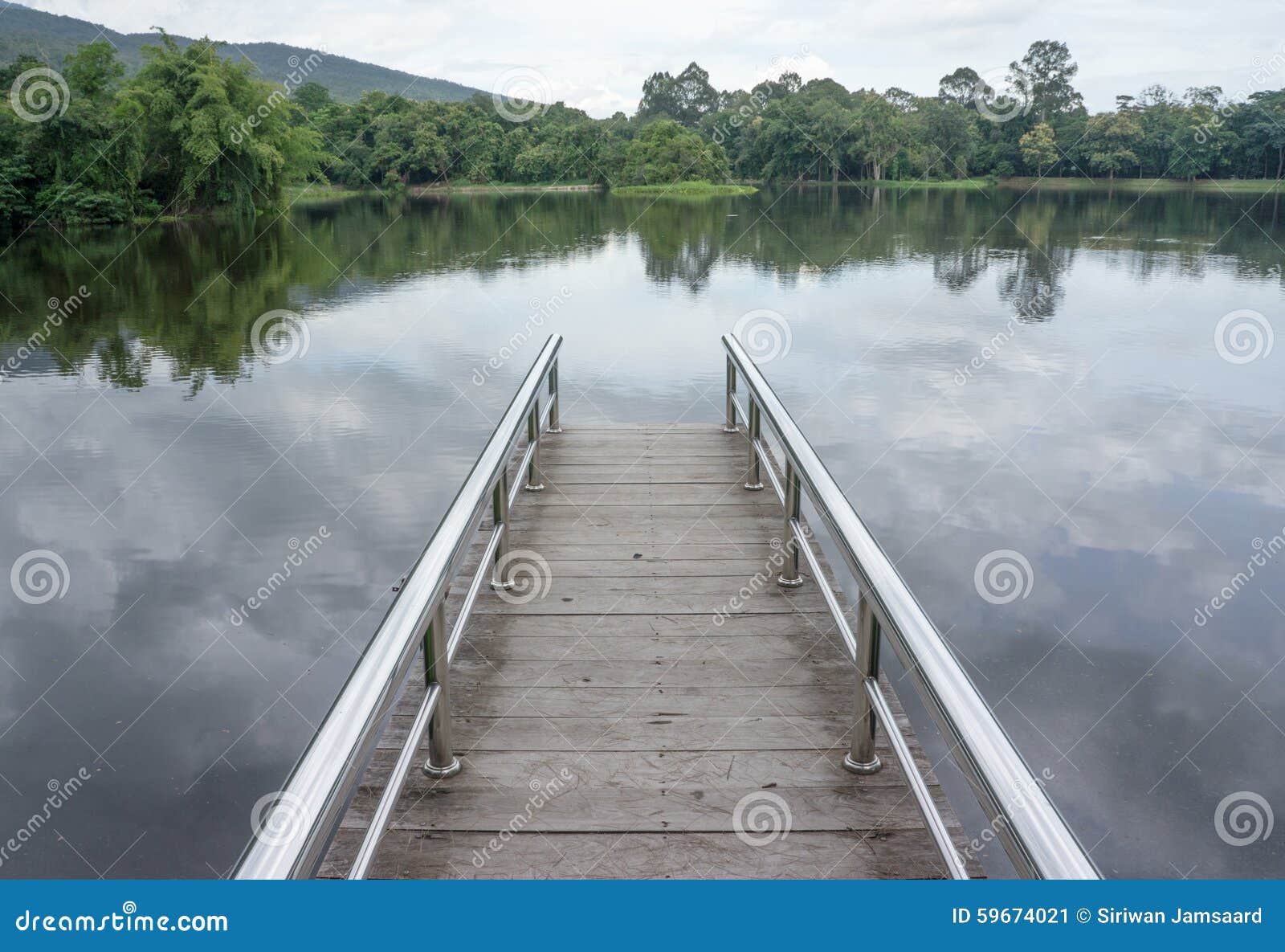 Bridge on the lake stock image. Image of rivers, reservoir - 59674021