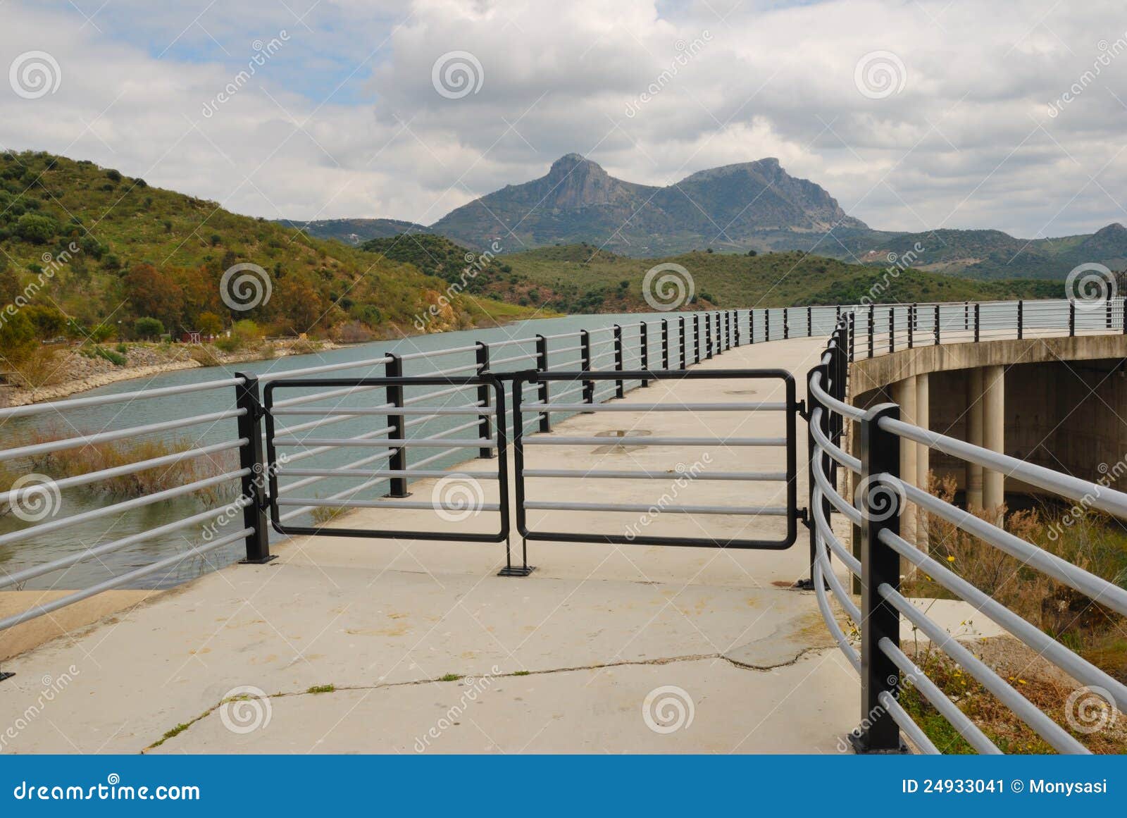 Bridge lake Zahara stock image. Image of town, europe - 24933041