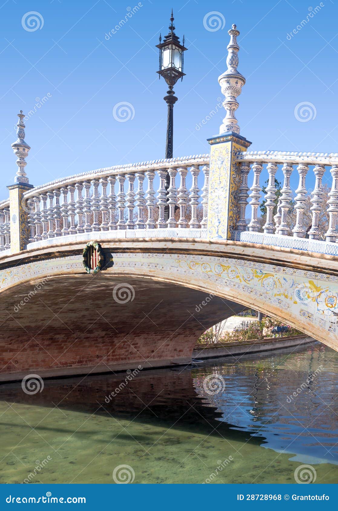 Bridge with lamp post stock photo. Image of background - 28728968