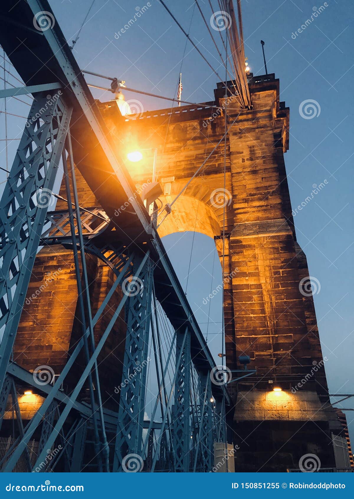 The Roebling Bridge stock image. Image of roebling, leading - 150851255