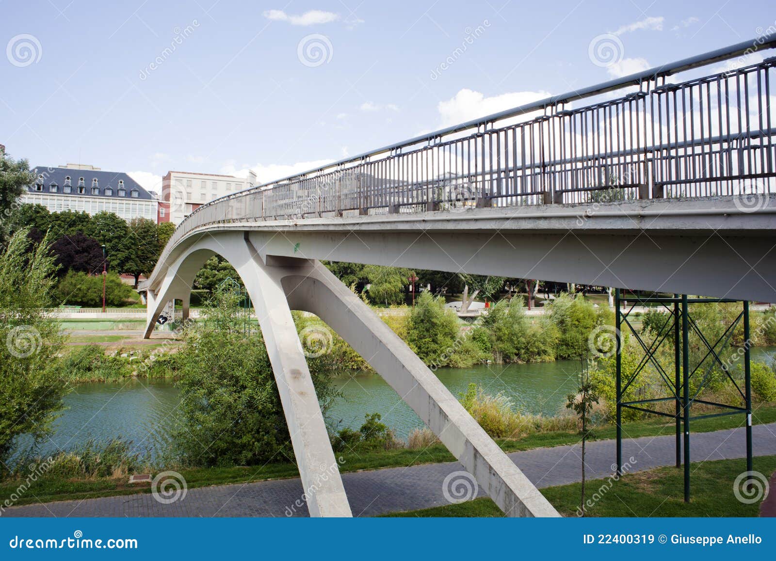 Bridge in Leon stock image. Image of river, plants, vegetation - 22400319
