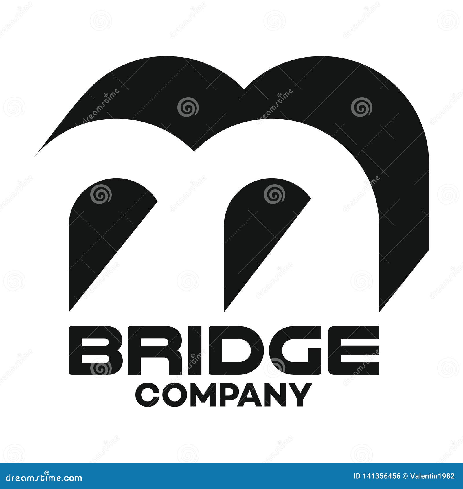 Bridge Letter B Logo. Vector Illustration. Stock Vector - Illustration ...