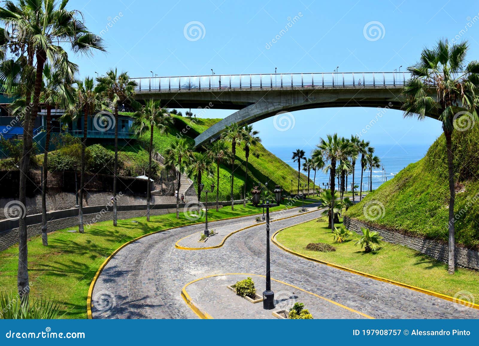 Bridge in Lima, Peru stock image. Image of mediterranean - 197908757