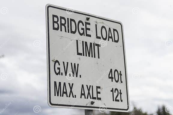 Bridge limit sign stock image. Image of orange, arrow - 89167131