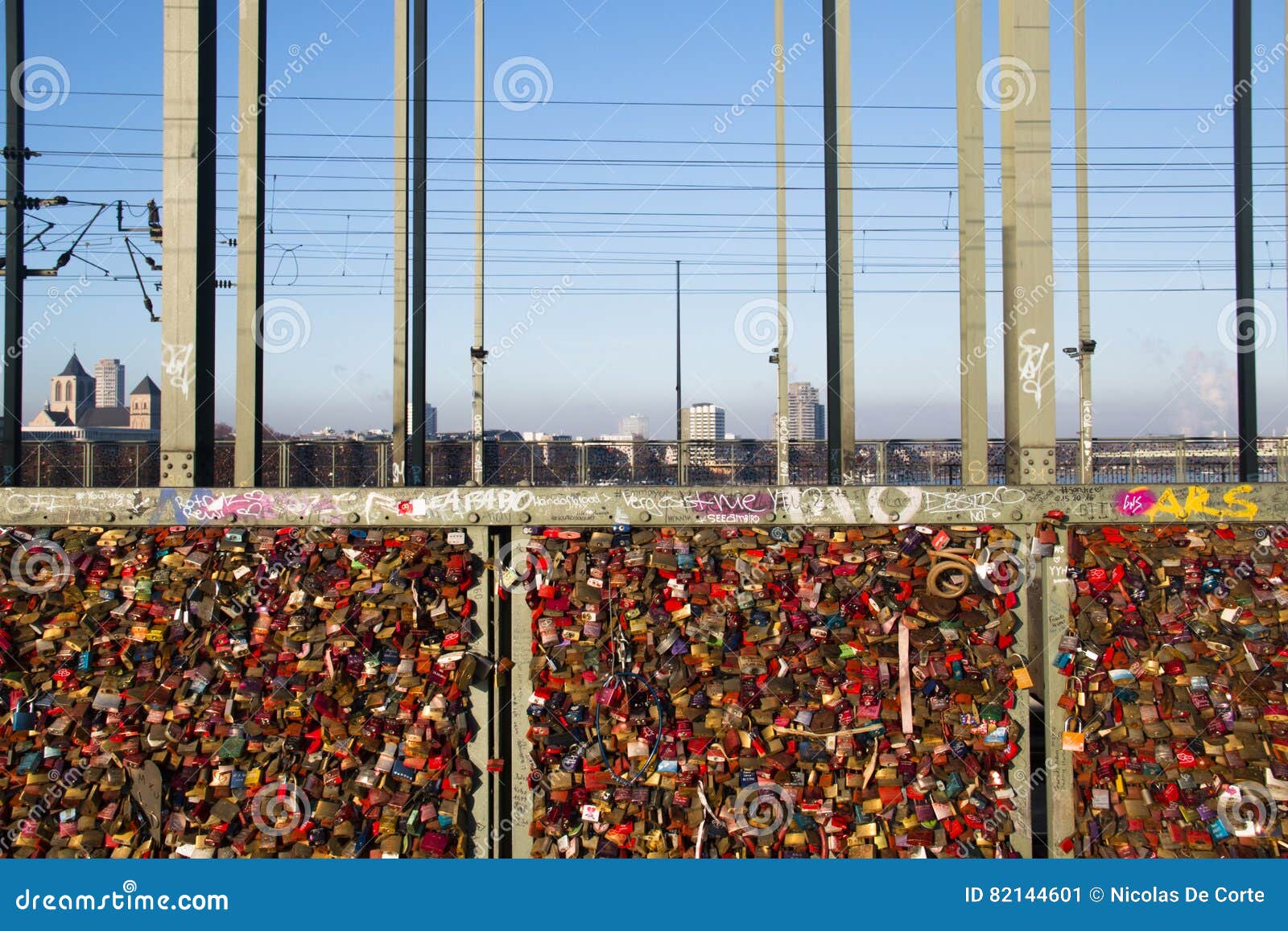 Bridge with Locks in Cologne, Germany Stock Image - Image of europe ...