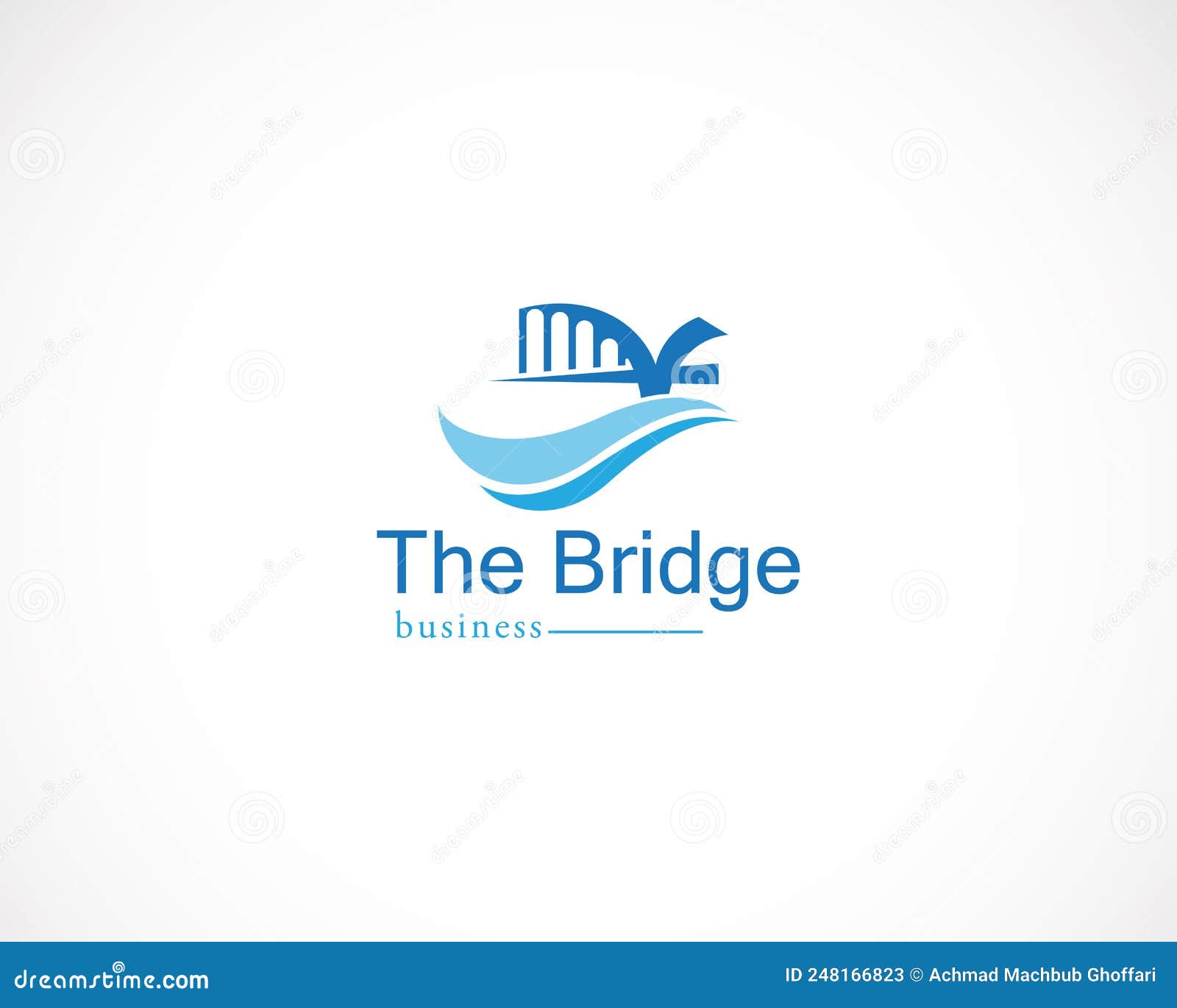 Bridge Logo Creative Design Illustration Blue Stock Illustration ...
