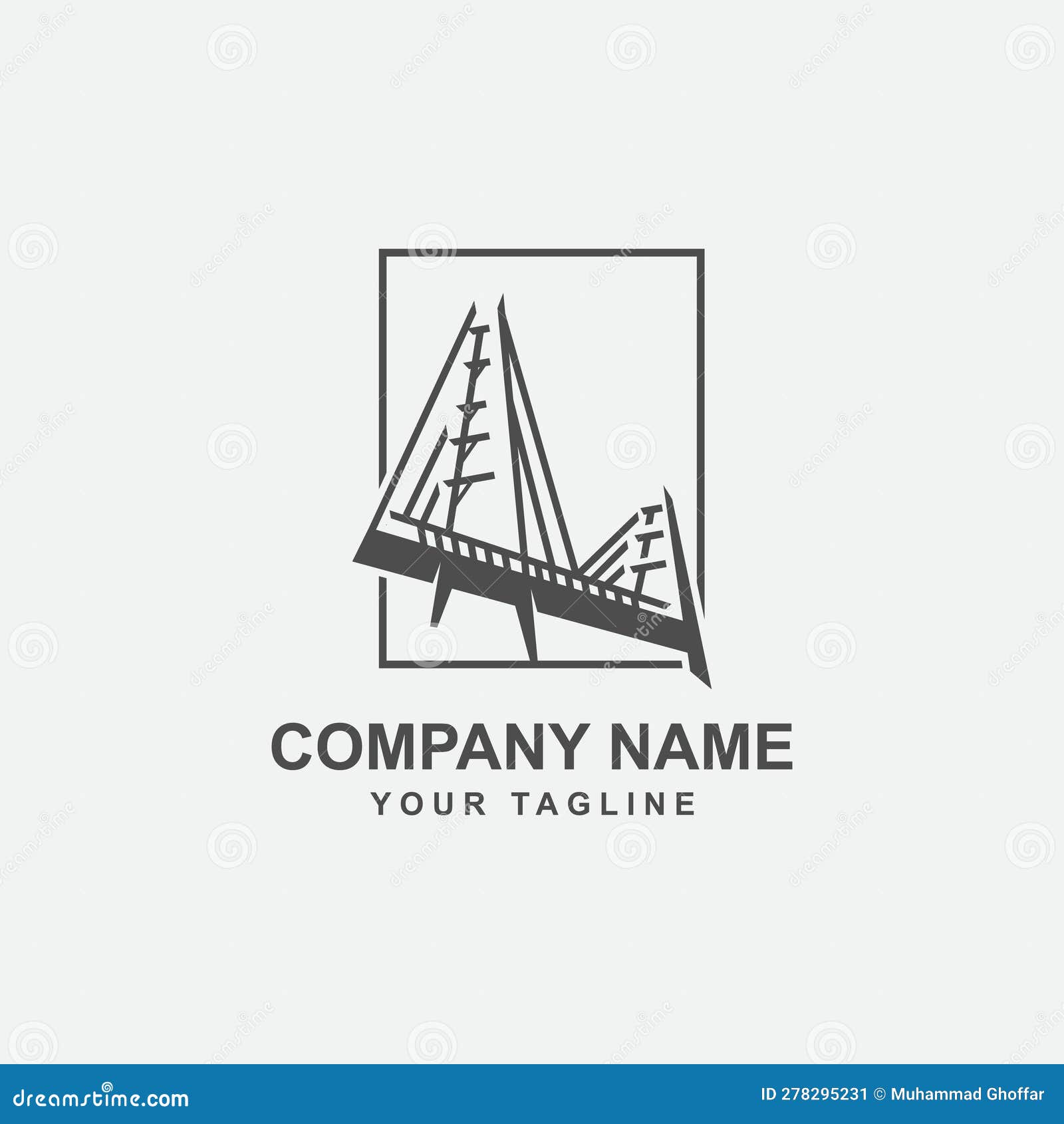 Bridge Logo Design Template. Simple and Clean Flat Design of Bridge ...