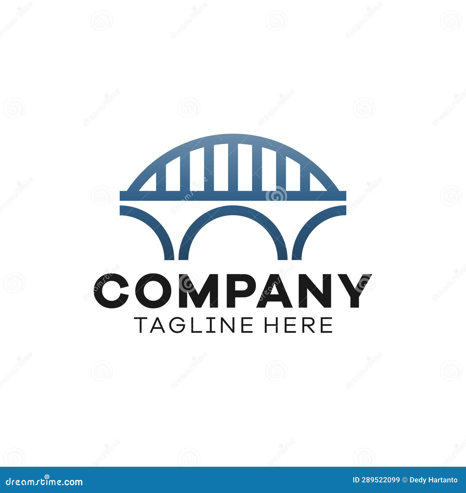 Bridge Logo. Modern Logo with Bridge Shape Stock Vector - Illustration ...