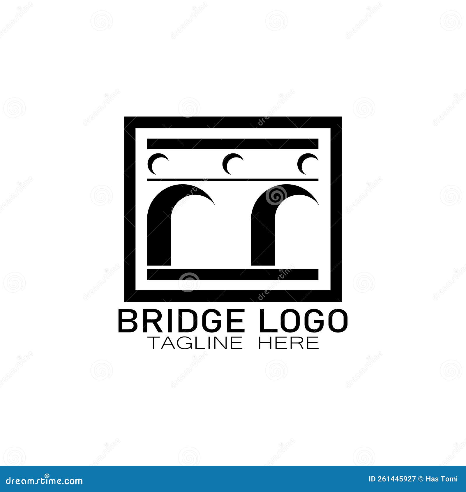 Bridge Logo Vector Icon Illustration Design Template Stock Vector ...