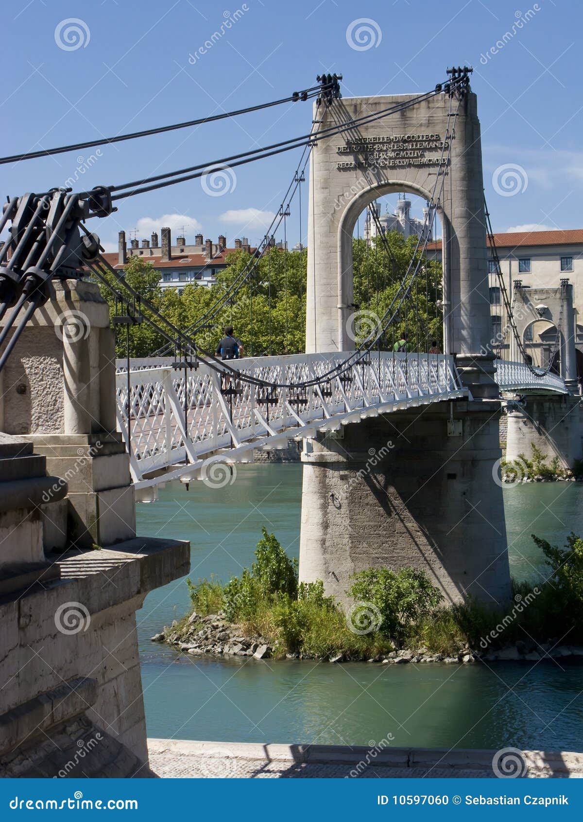 Bridge in Lyon stock photo. Image of construction, retro - 10597060