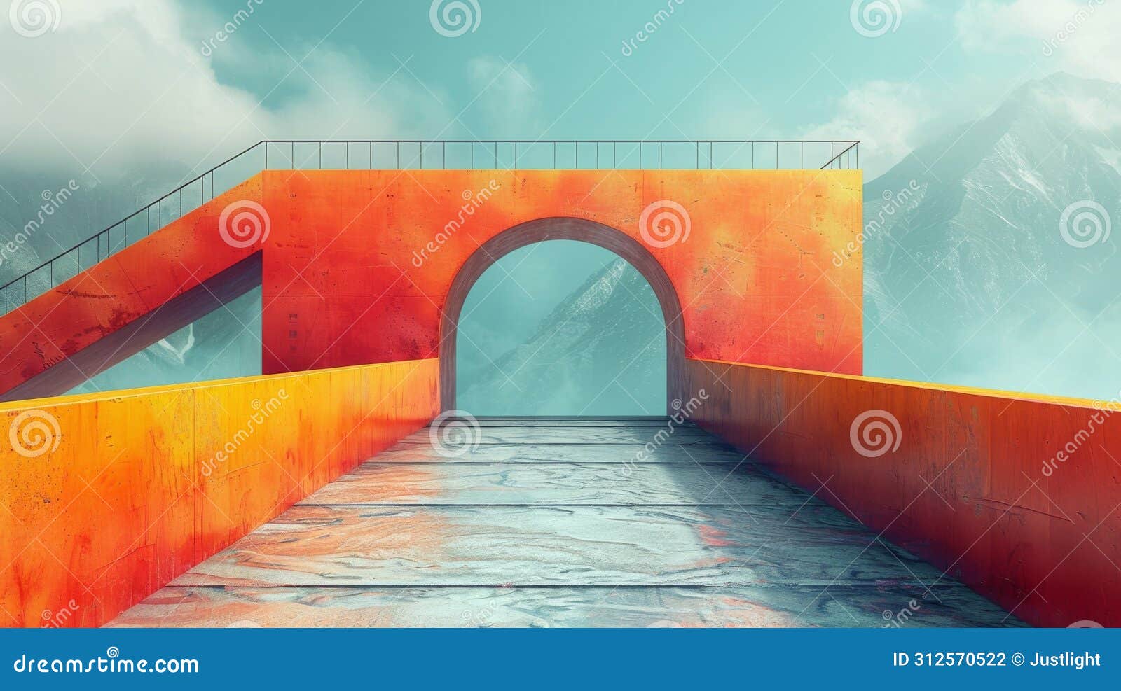 A Bridge Made of Different Materials and Textures Symbolizing the ...