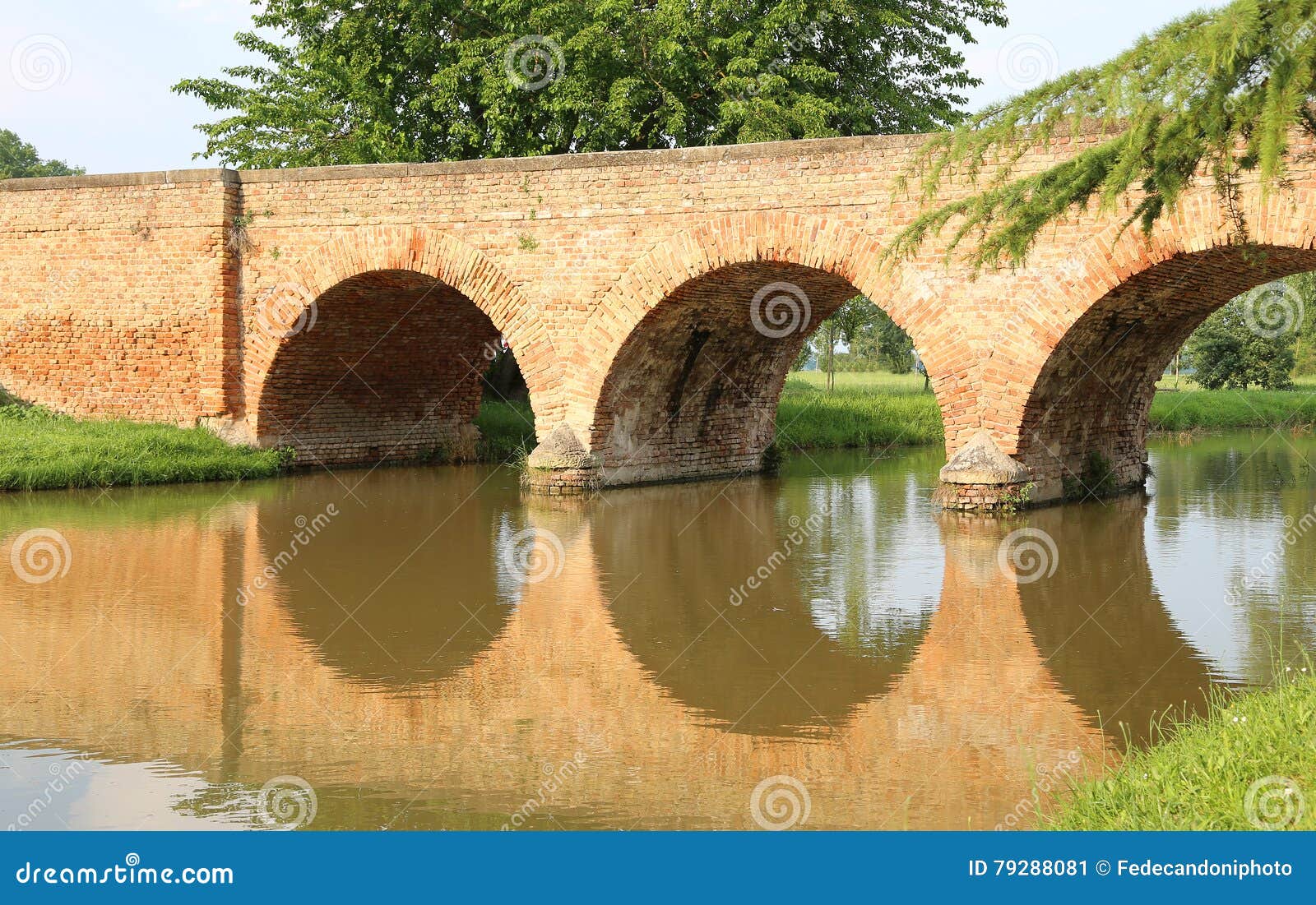 Bridge Made of Red Brick with Arches Stock Image - Image of brick, arch ...