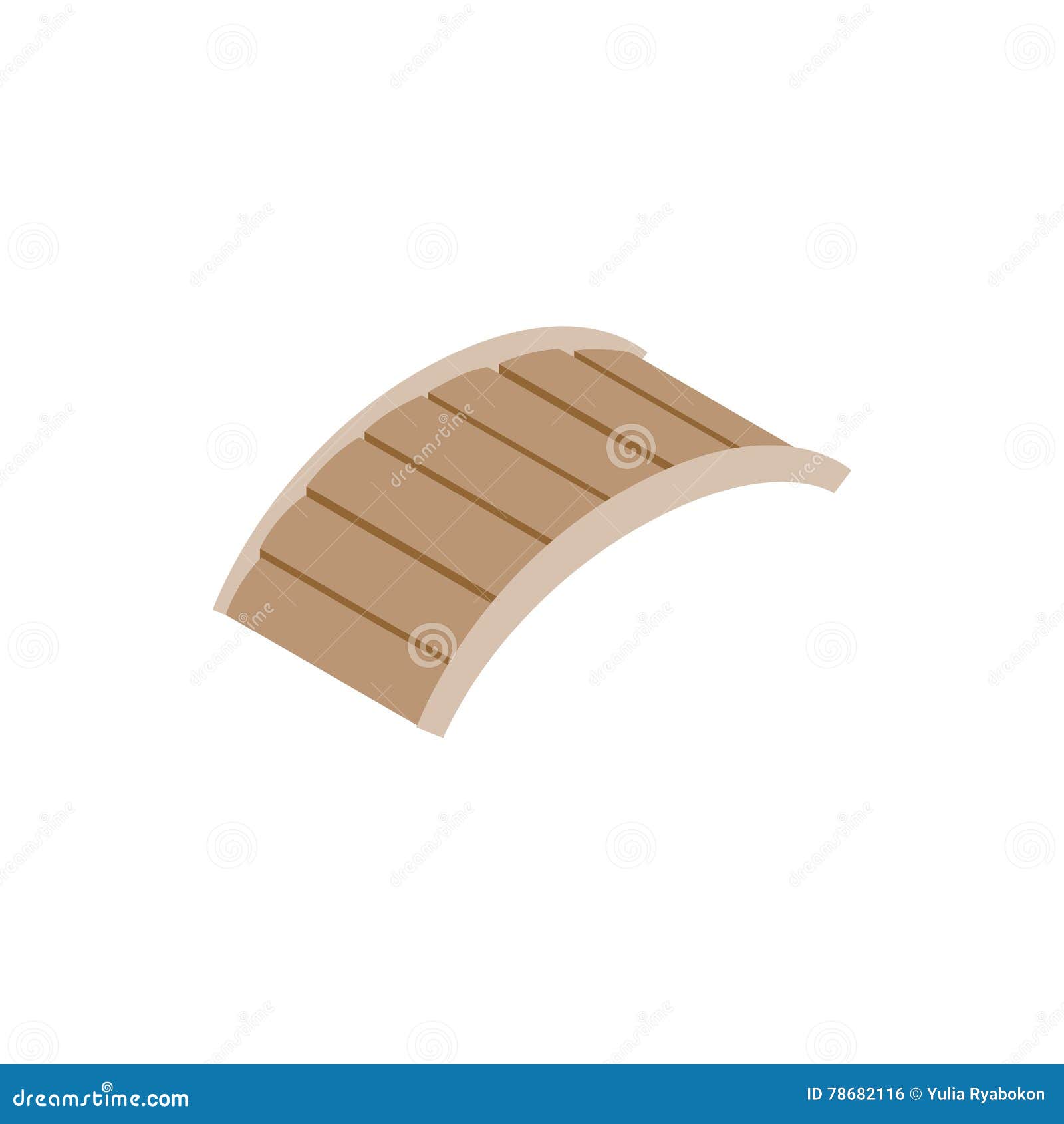 Bridge Made of Wood Icon, Isometric 3d Style Stock Vector ...