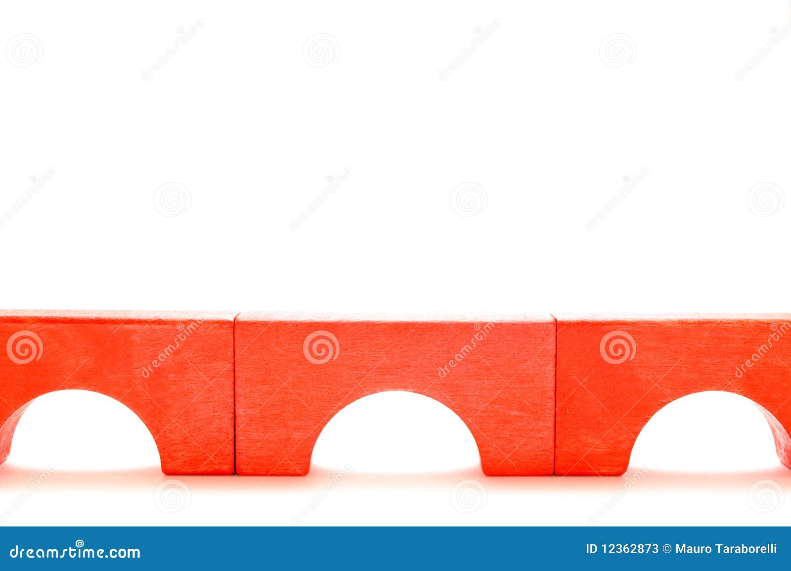 Bridge Made of Wooden Blocks Stock Image - Image of close, still: 12362873