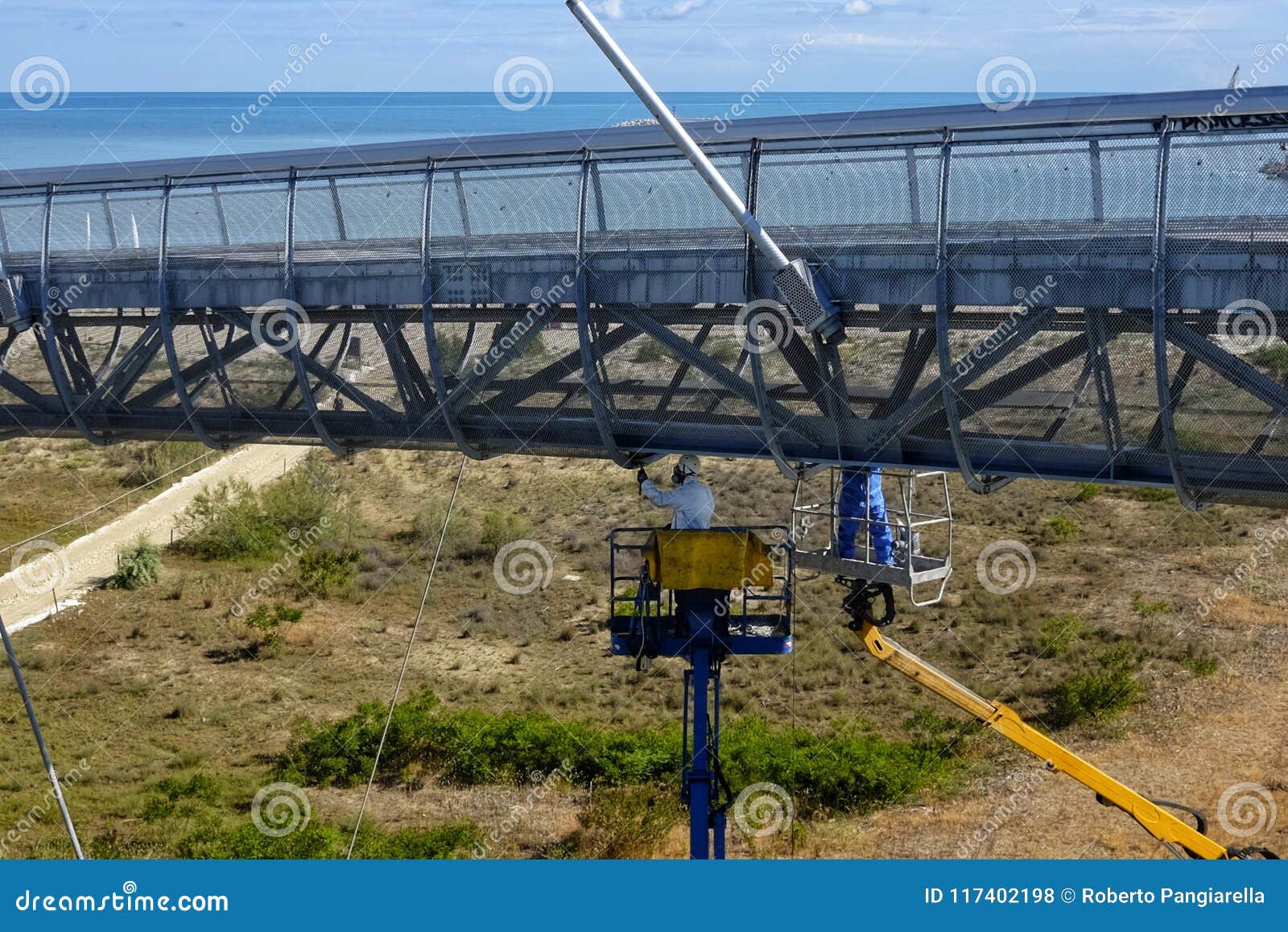 Bridge Maintenance in Progress Stock Photo - Image of structure ...