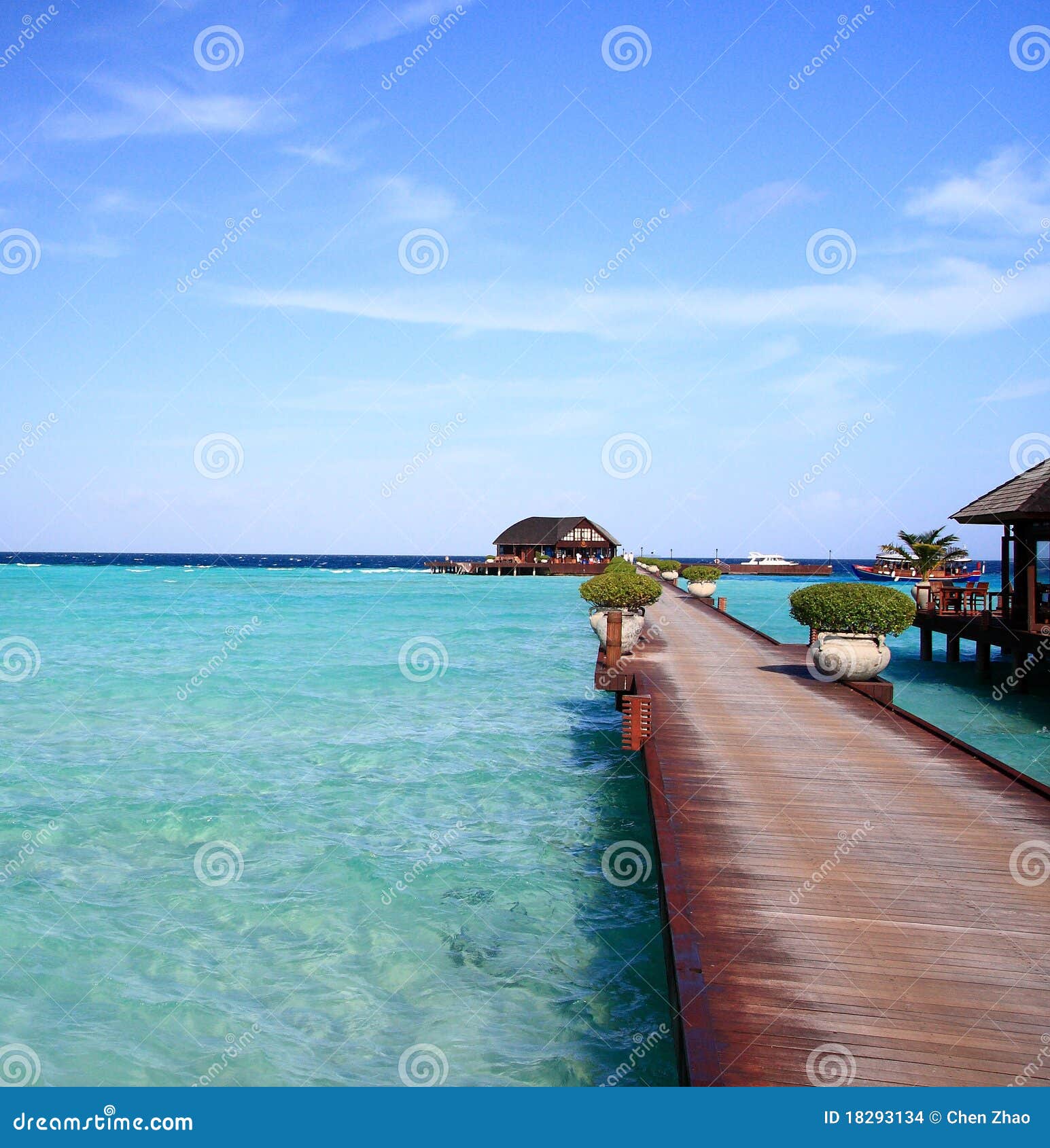 Bridge in maldives stock photo. Image of pleasure, sand - 18293134