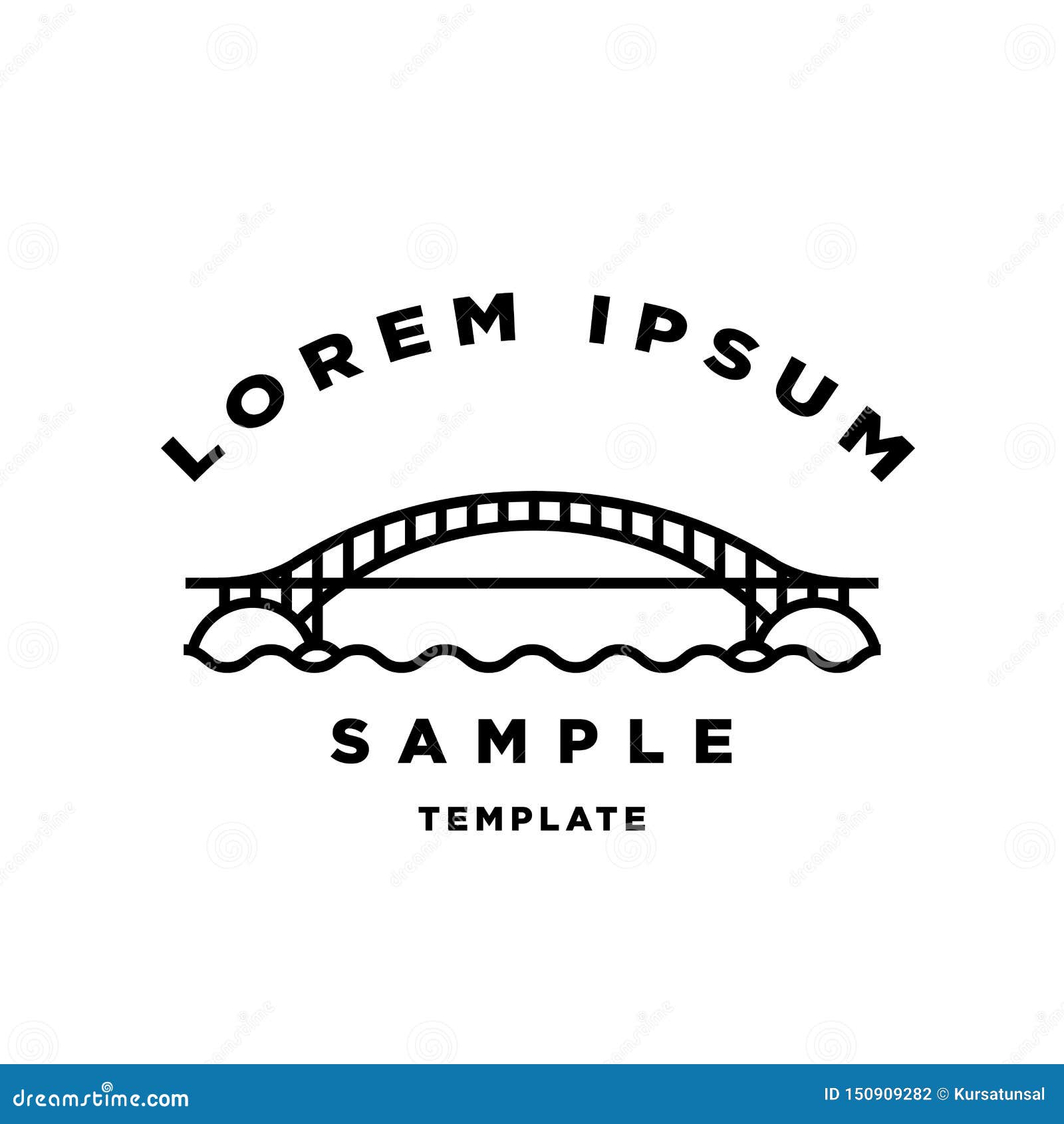 Bridge Minimal Sign Vector Design Stock Illustration - Illustration of ...