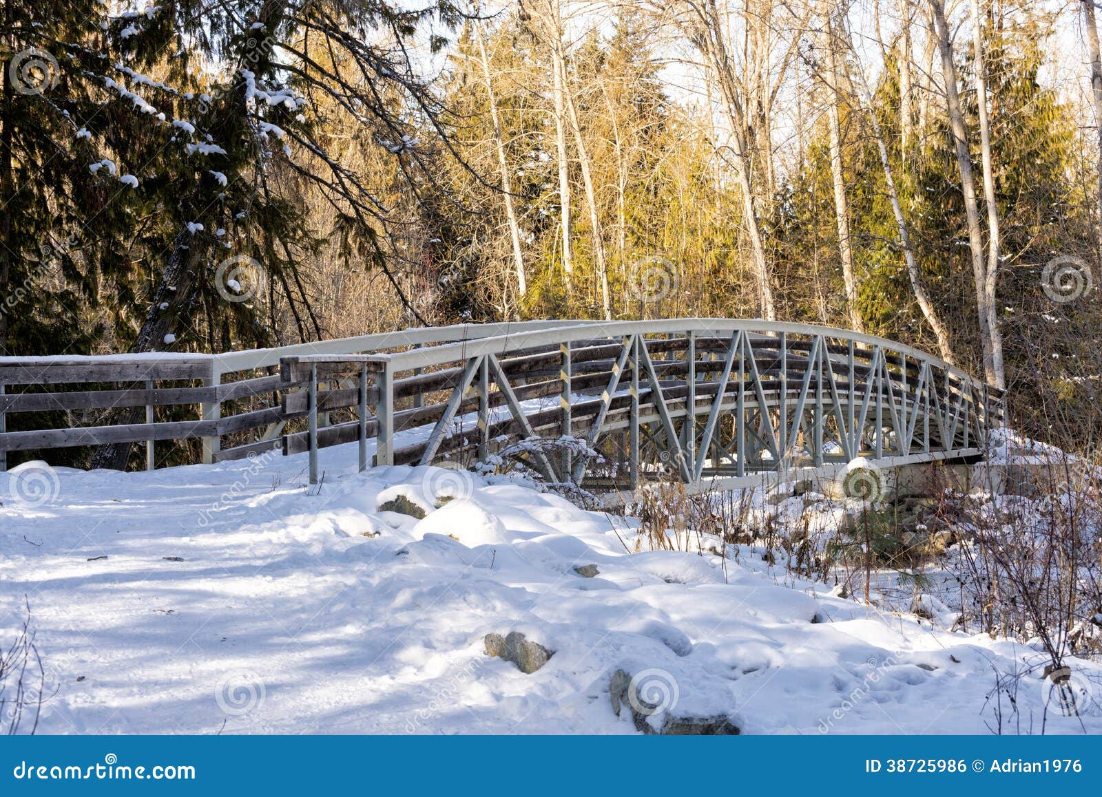 Bridge in Mission Creek stock photo. Image of trail, british - 38725986