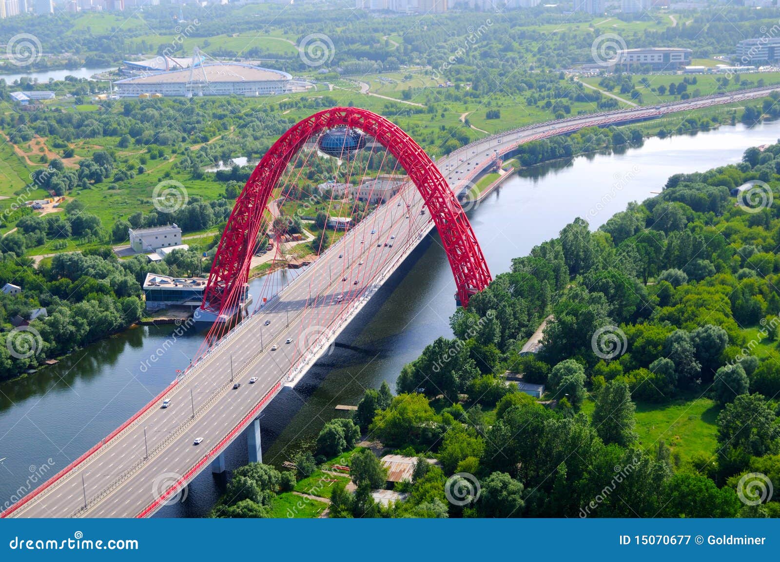 Bridge in Moscow stock image. Image of life, crowded - 15070677
