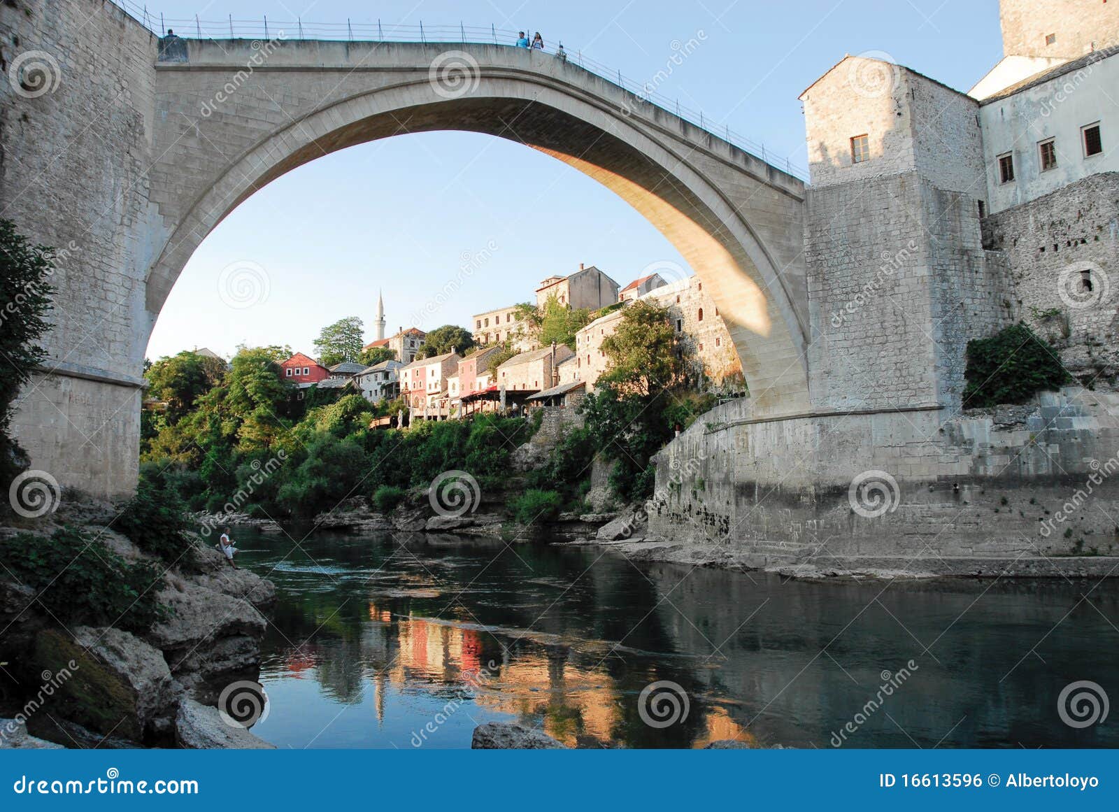 Bridge at Mostar stock photo. Image of cliff, bosnia - 16613596