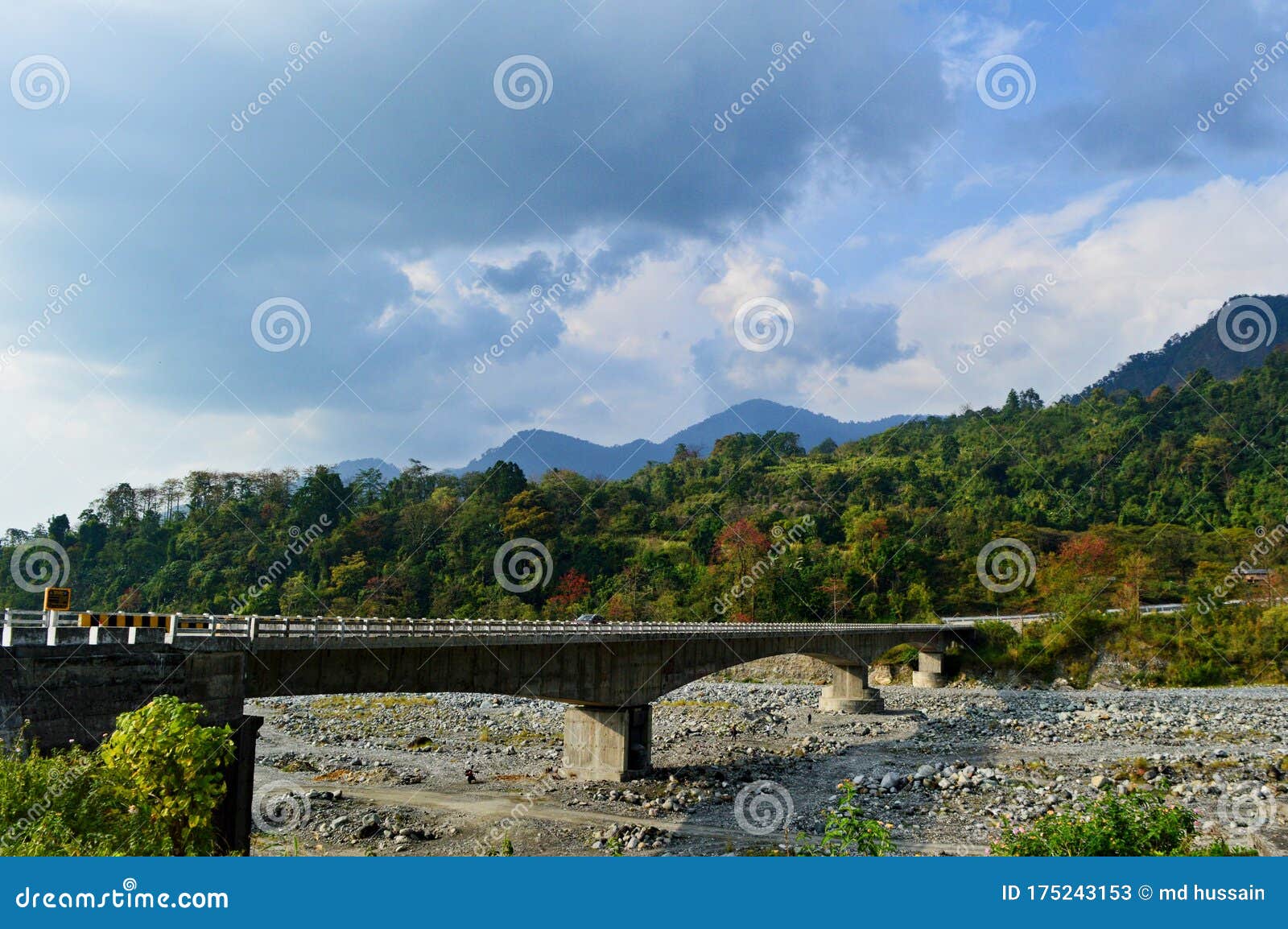 Bridge and mountain stock image. Image of bridge, view - 175243153
