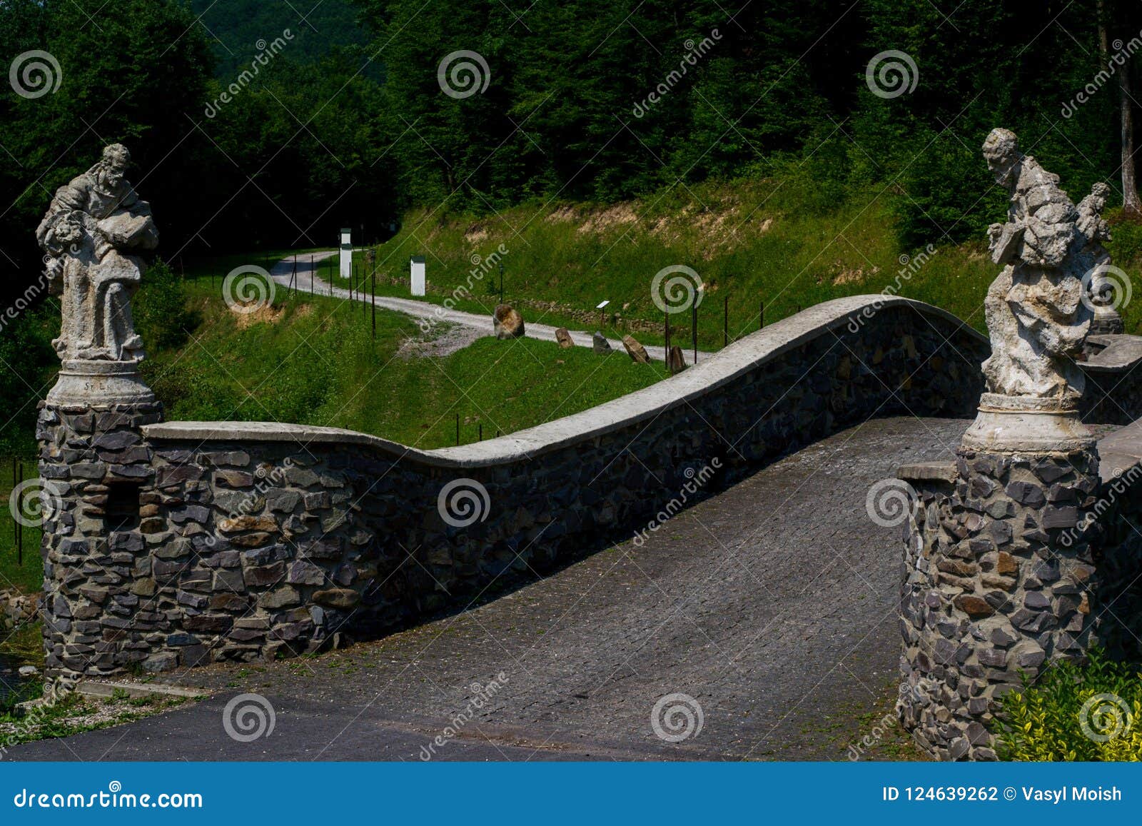 Bridge in mountains stock photo. Image of front, light - 124639262