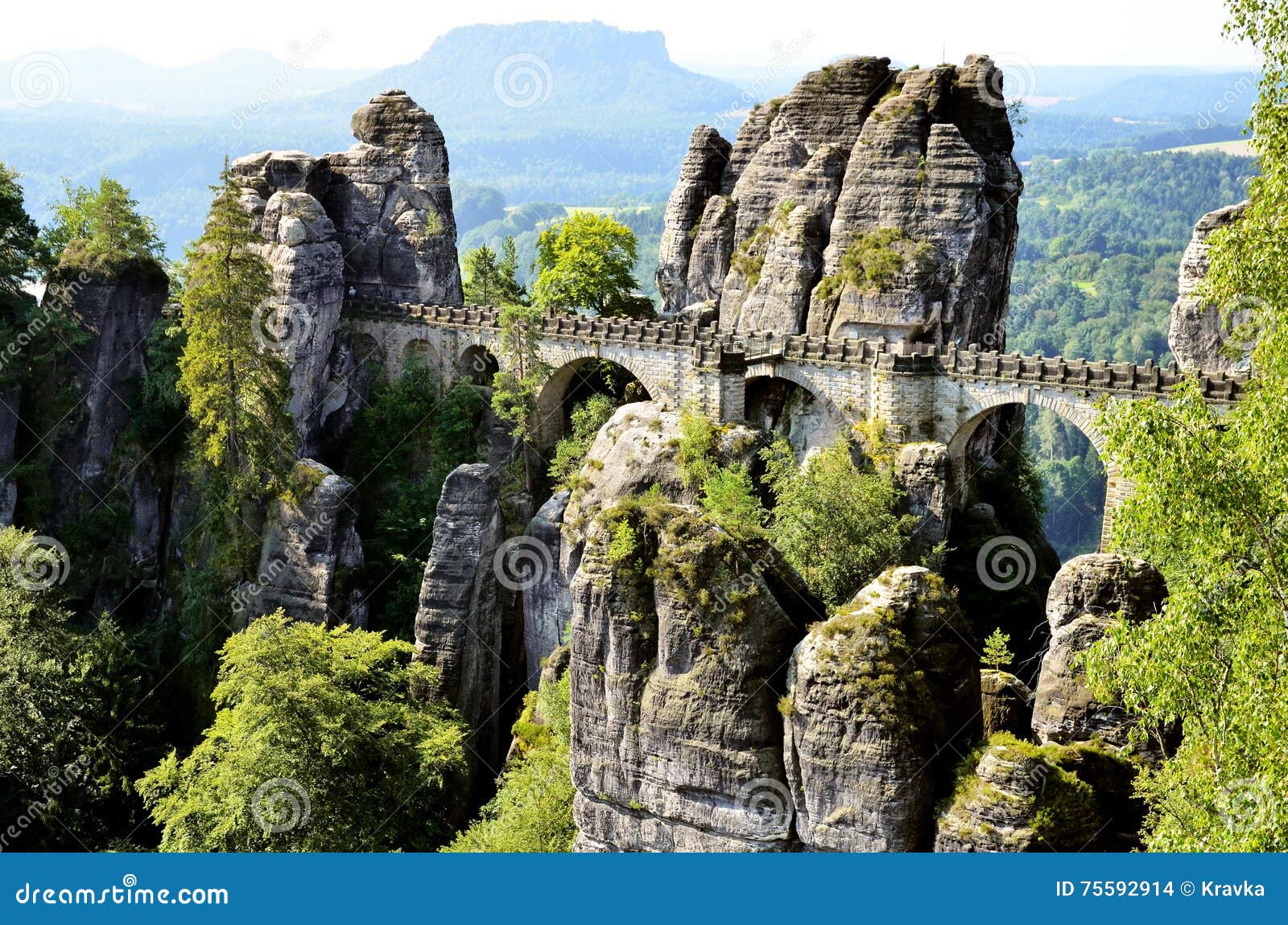 Bastei In Saxon Switzerland Saechsische Schweiz. Germany Royalty-Free ...
