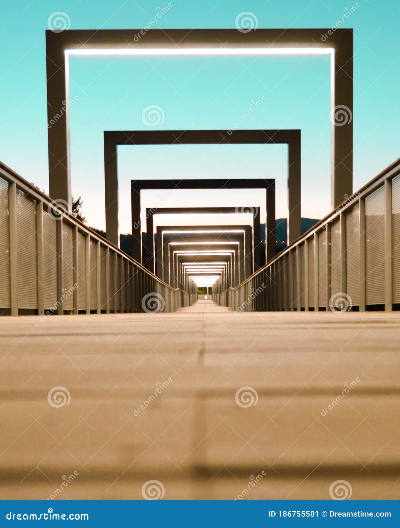 A Bridge with a Nice Symmetry Architecture Stock Image - Image of ...