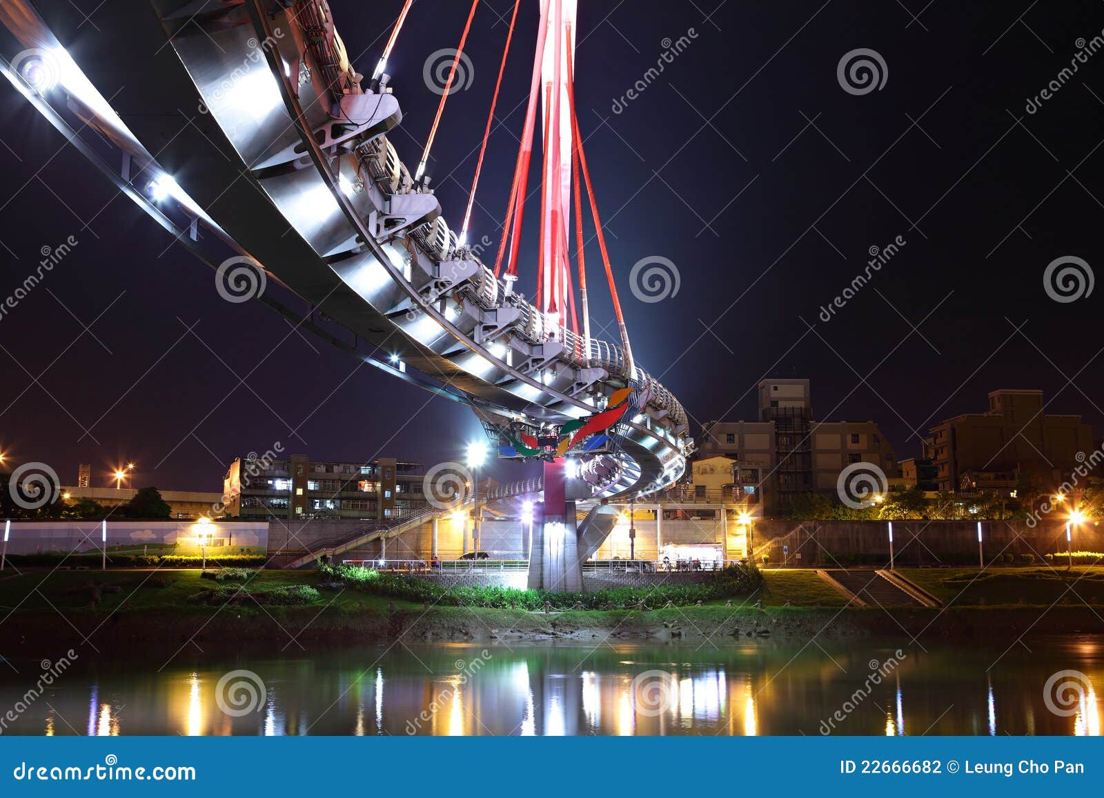 Bridge at night stock photo. Image of dusk, cityscape - 22666682