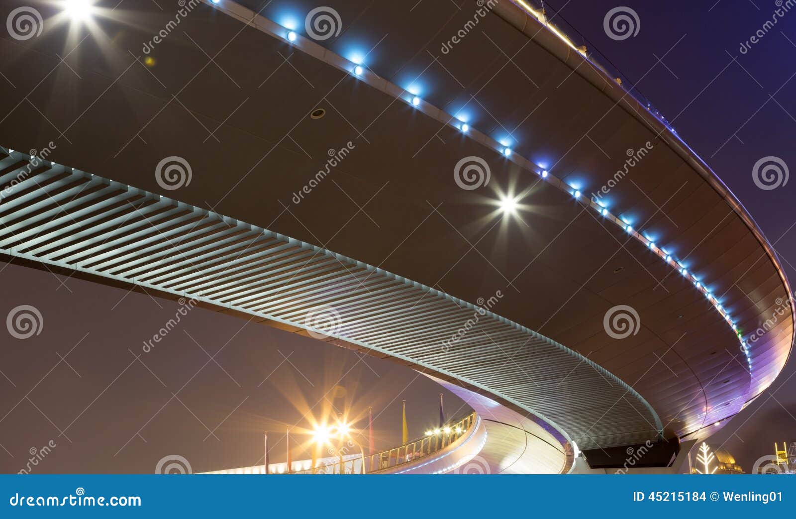 Bridge at night stock photo. Image of light, architecture - 45215184