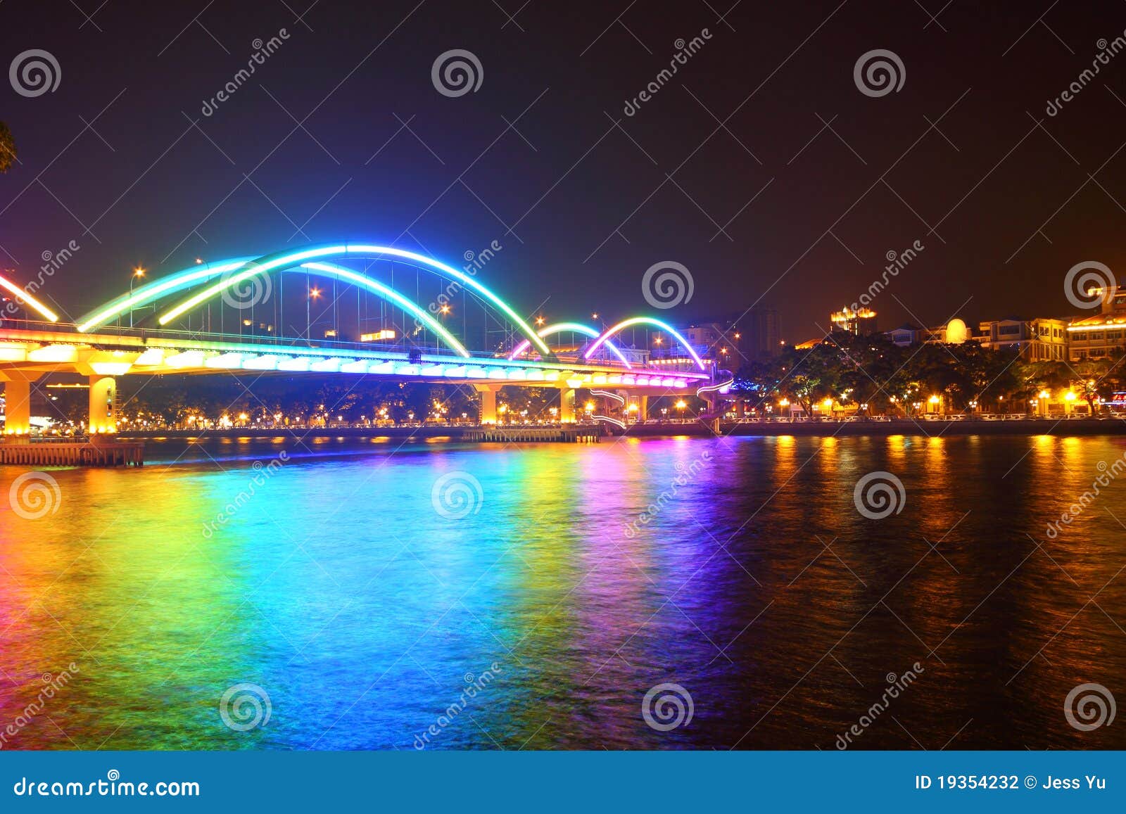 Bridge at Night in Guangzhou, China Stock Photo - Image of modern ...