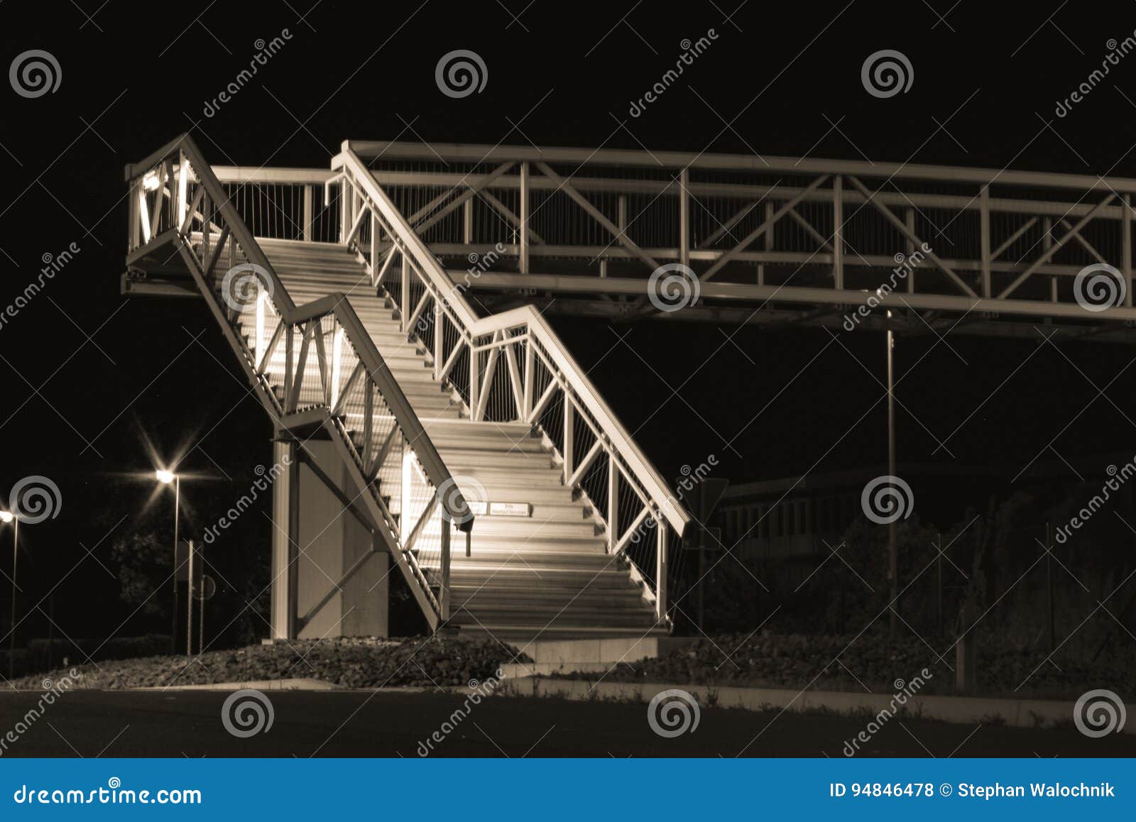 Bridge at night stock photo. Image of bridge, night, overpass - 94846478