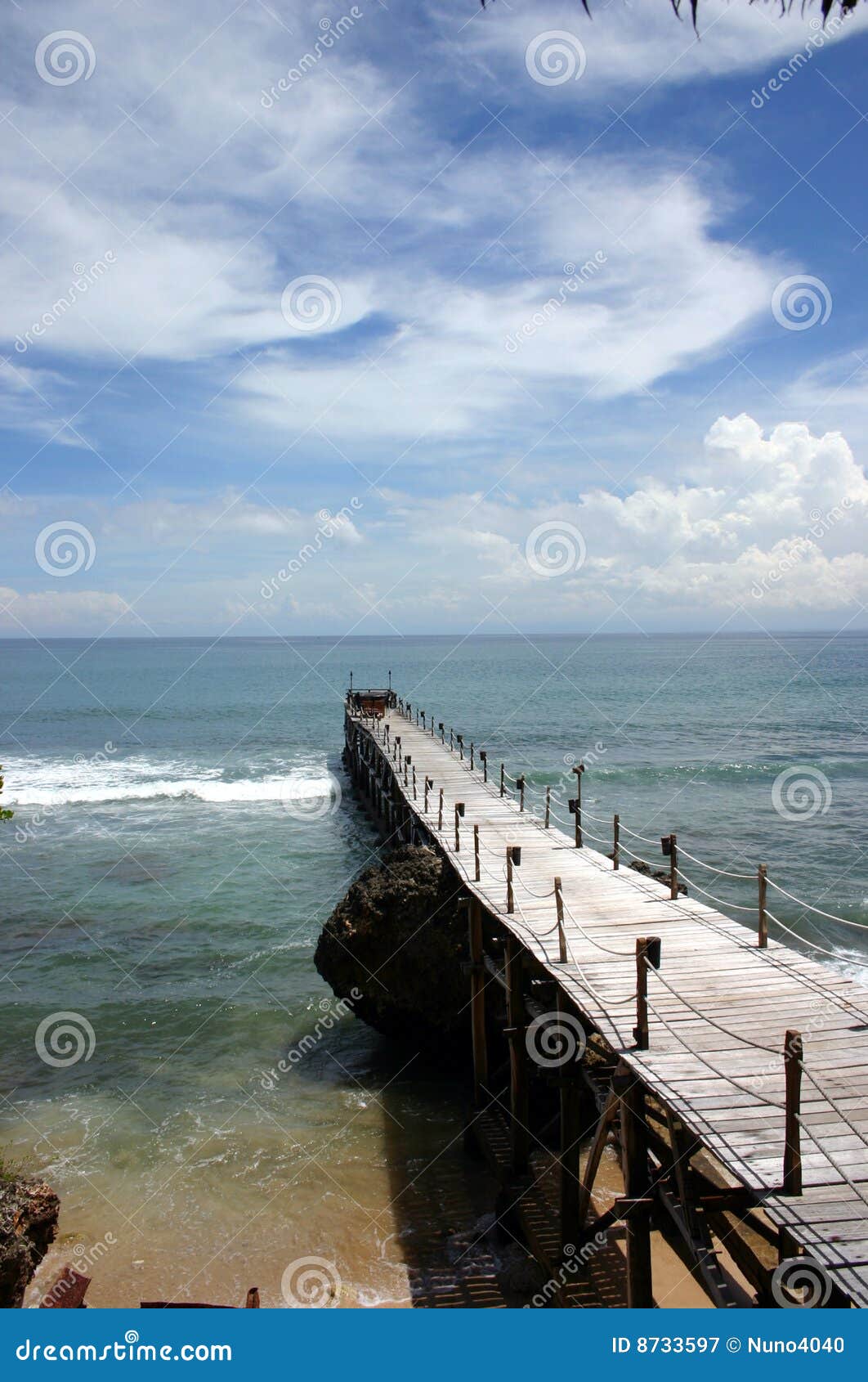 Bridge into ocean stock image. Image of beautiful, dream - 8733597
