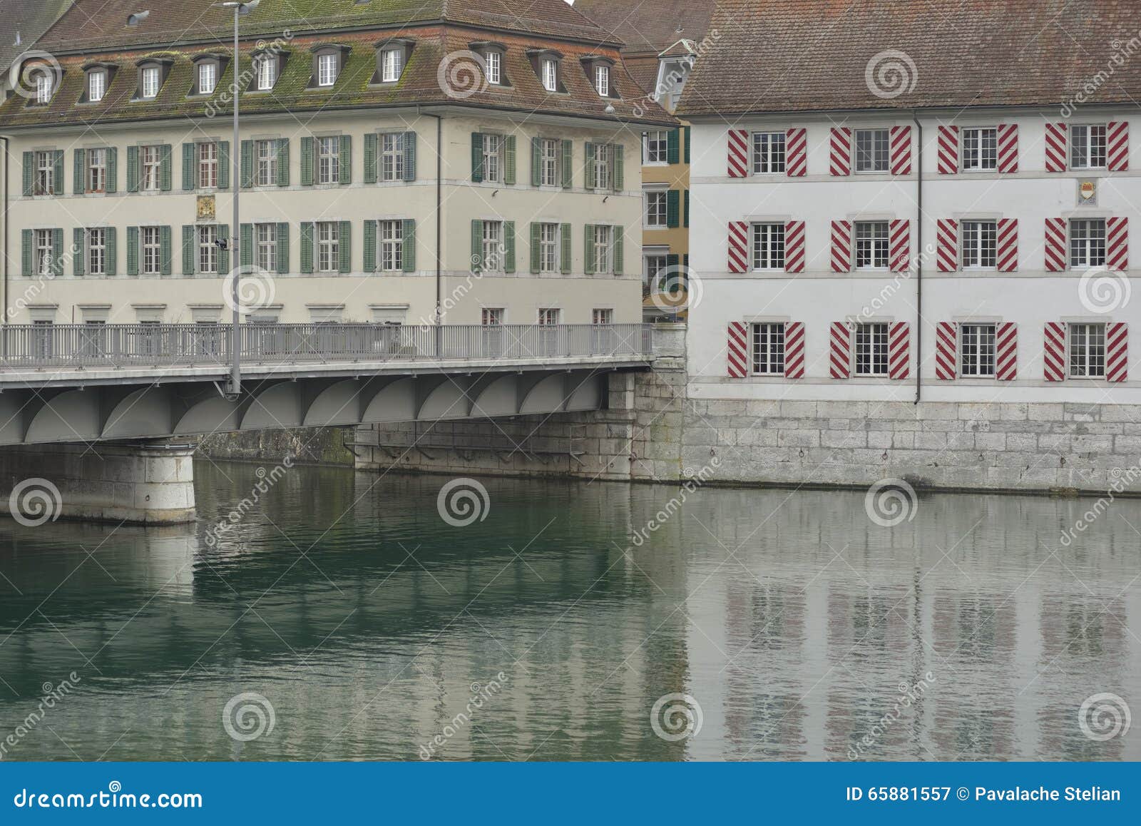 Bridge and Old Buildings from Solothurn City Stock Image - Image of ...