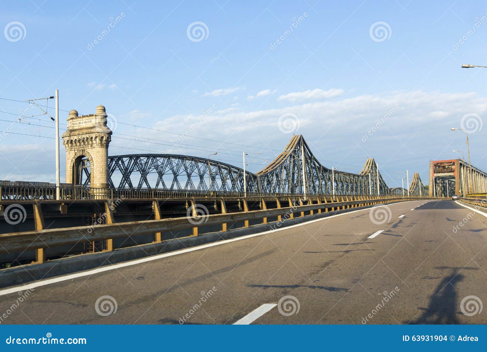 Railroad and Road Bridges Near Cernavoda City Stock Photo - Image of ...