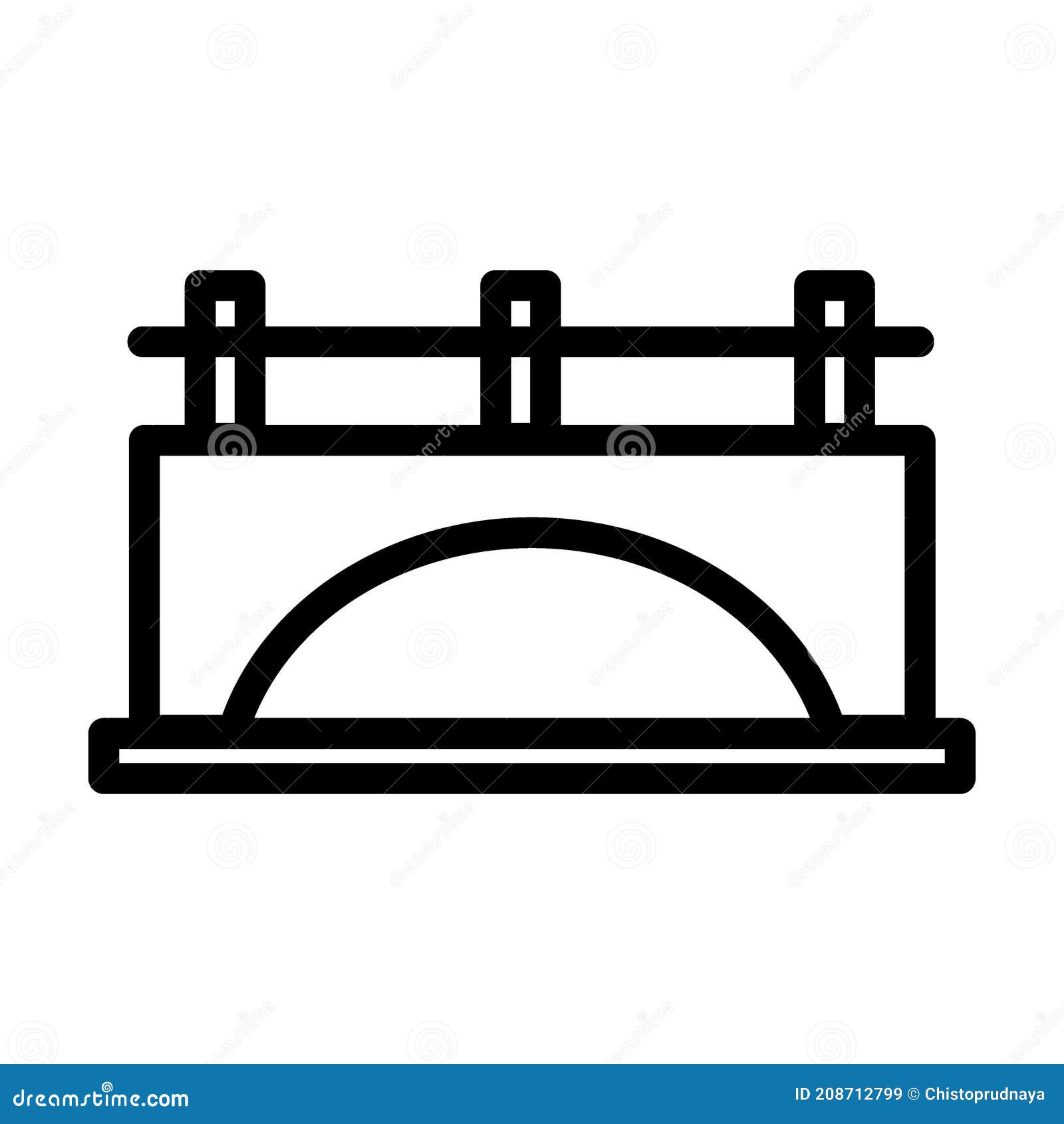 Bridge outline icon stock vector. Illustration of structure - 208712799