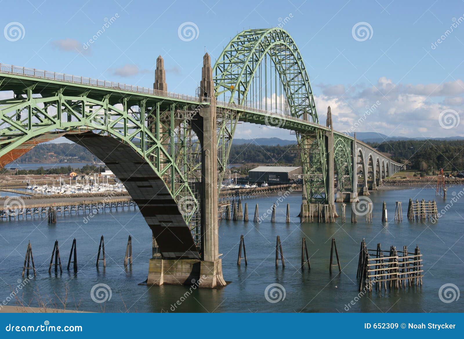 Bridge Over the Bay stock image. Image of yaquina, highway - 652309