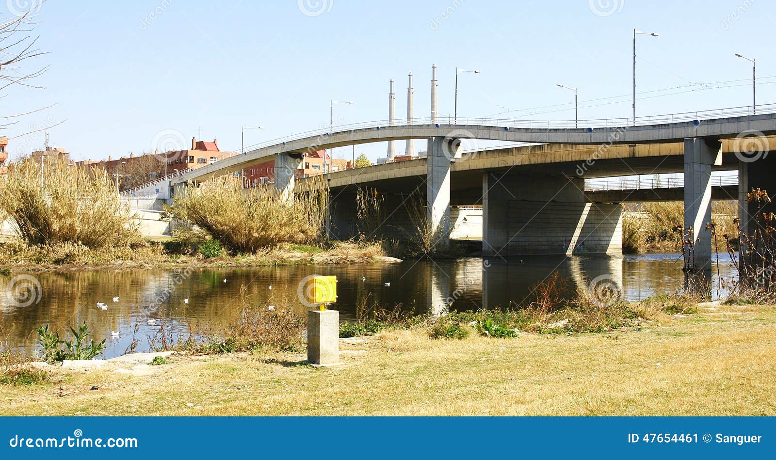 Bridge Over the Besos River Stock Image - Image of constructions ...