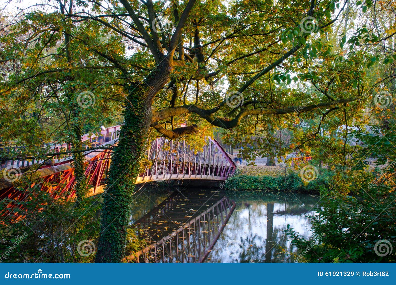Bridge Over Canal in Bruges during Sunset, Belgium Stock Image - Image ...