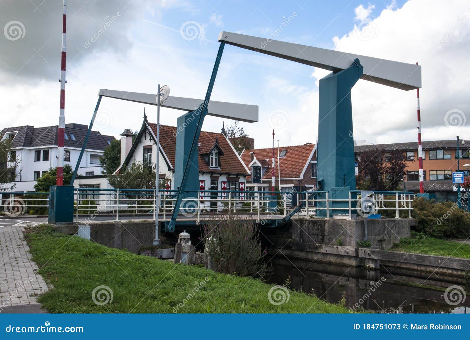 Bridge Over Canal River in Urban Setting Editorial Stock Photo - Image ...