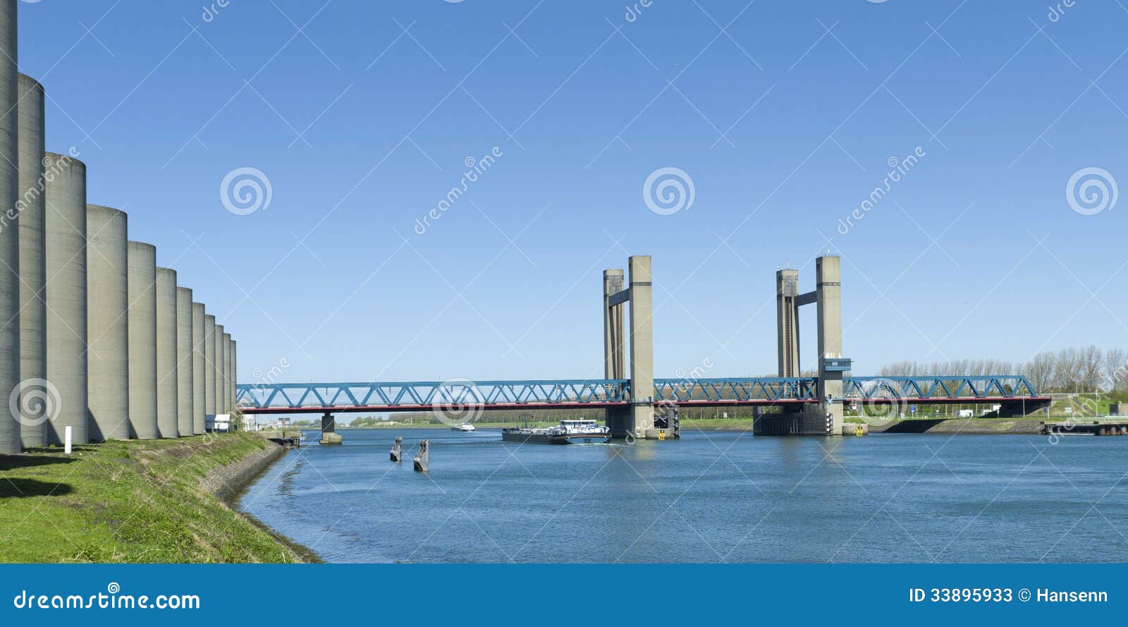 Bridge over canal stock image. Image of boat, ship, wind - 33895933