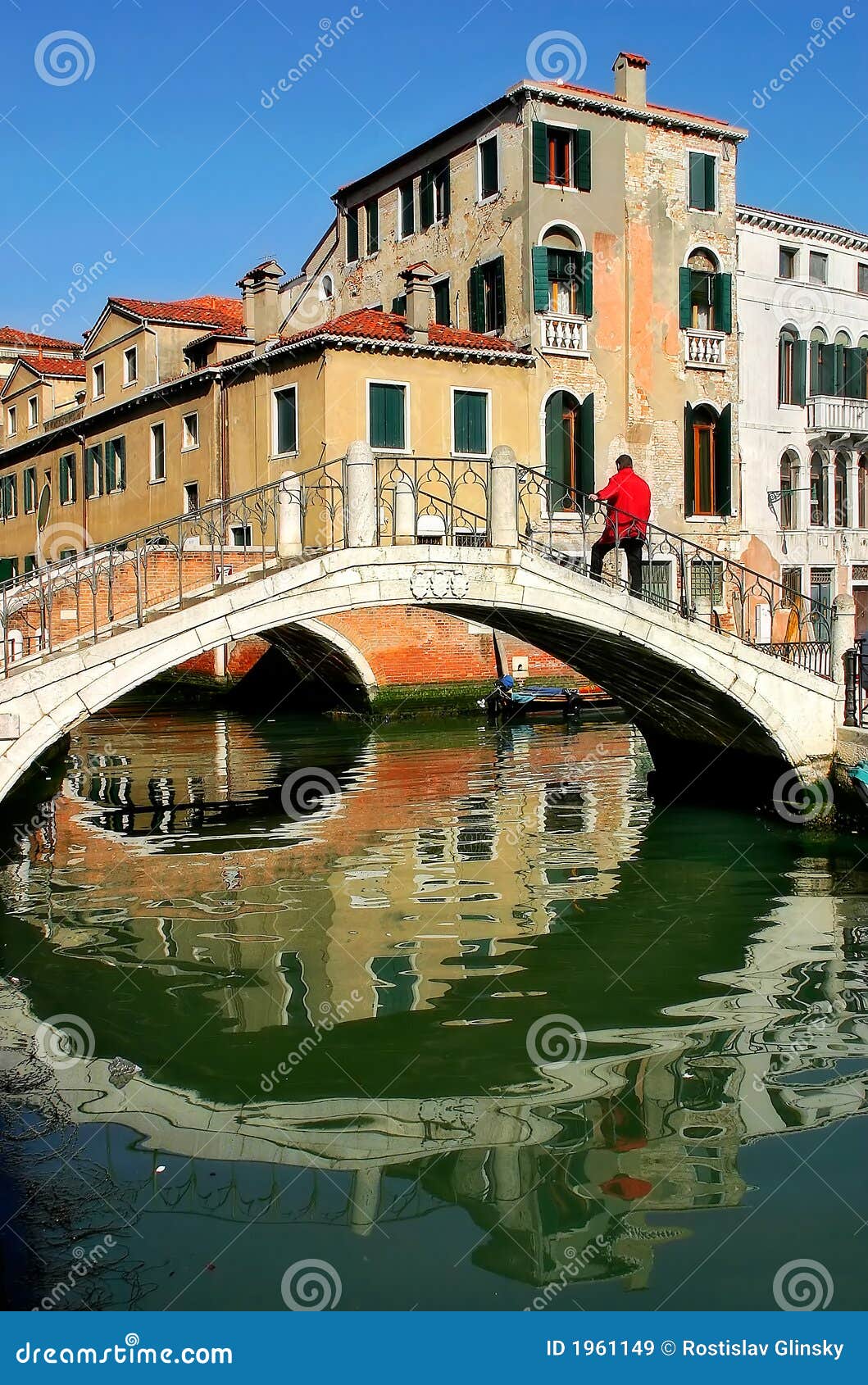 Bridge Over Canal. Venice, Italy. Stock Image - Image of architectural ...