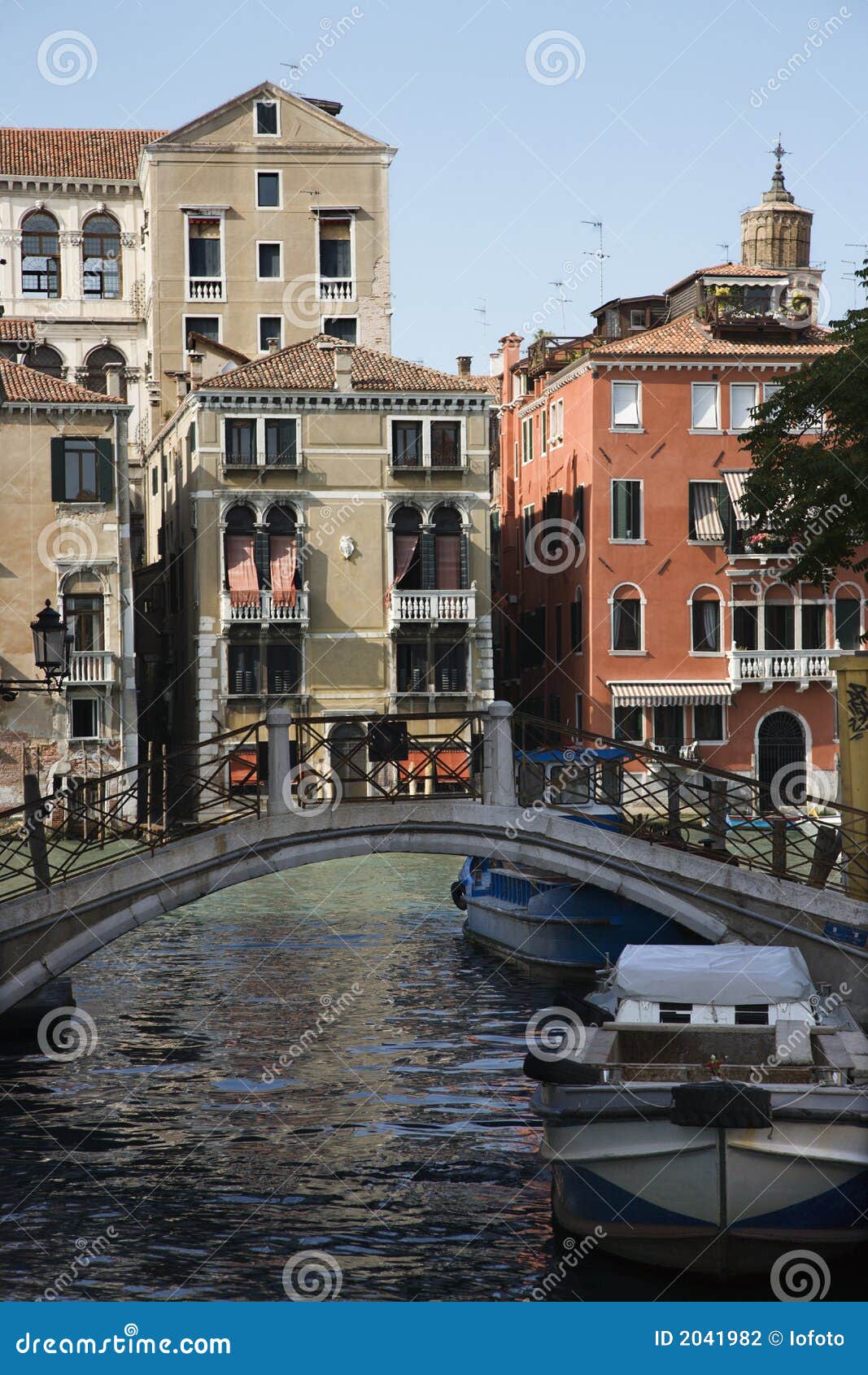 Bridge Over Canal in Venice, Italy. Stock Photo - Image of colour ...