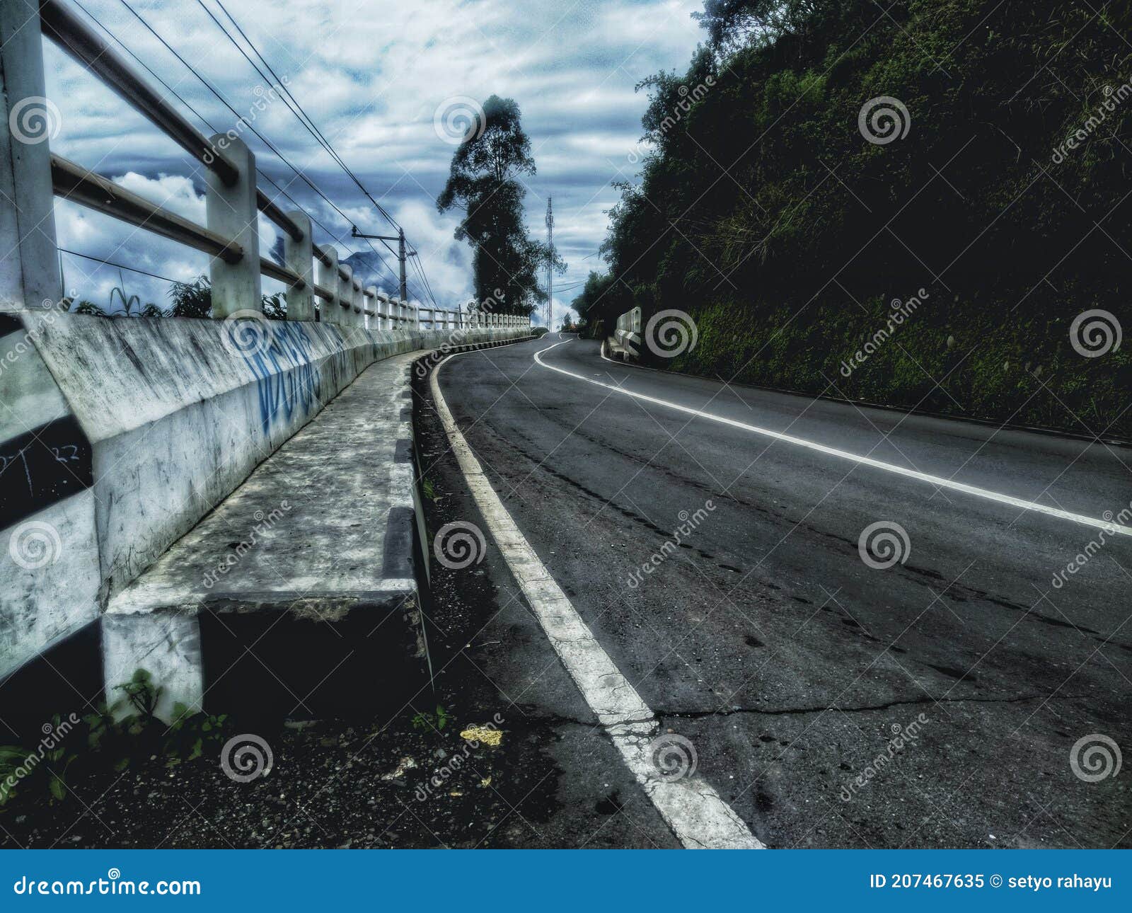 Bridge Over the Clouds with Its Horror Stock Image - Image of clouds ...