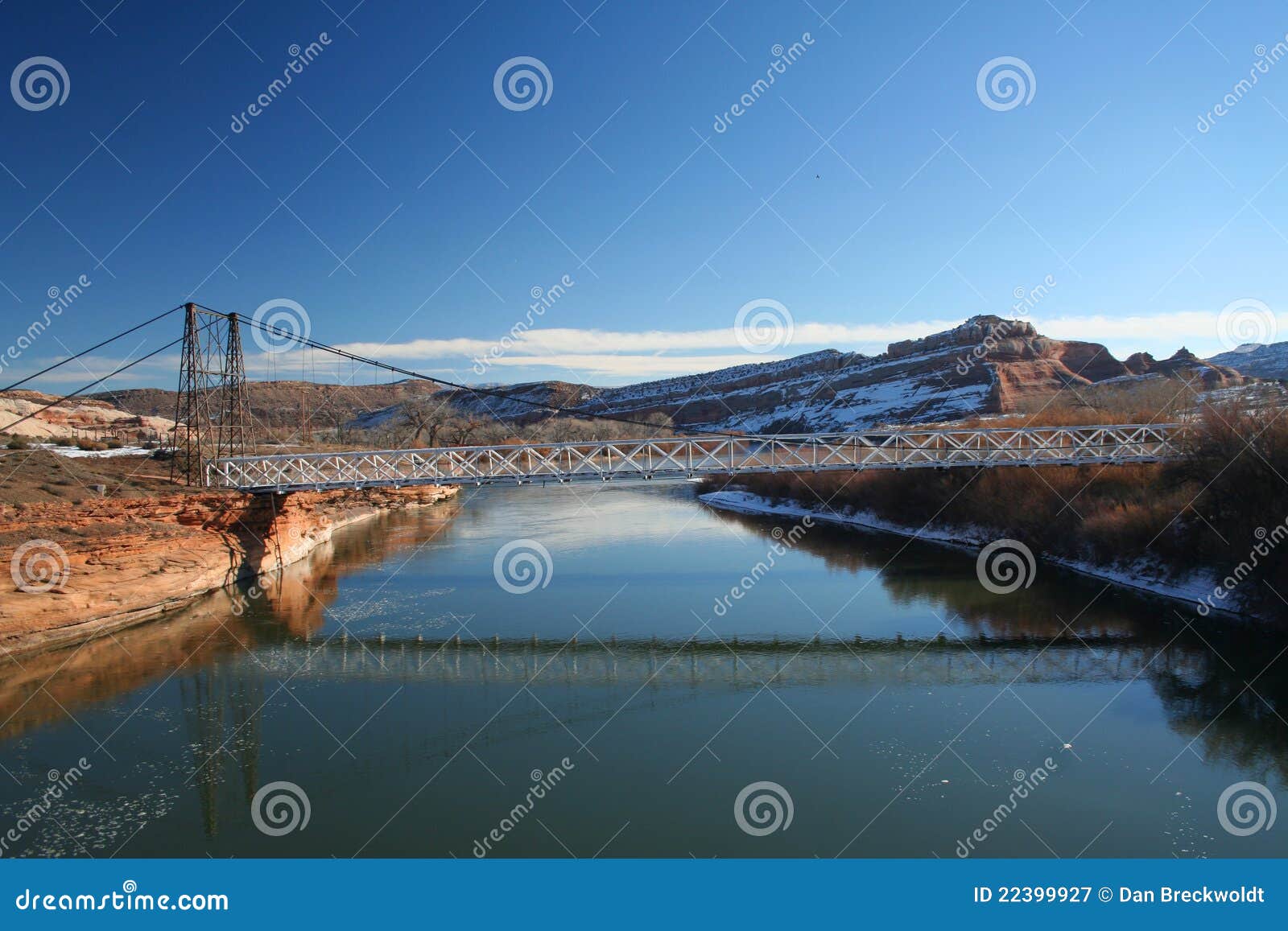 Bridge Over the Colorado River Stock Image - Image of bridge, utah ...